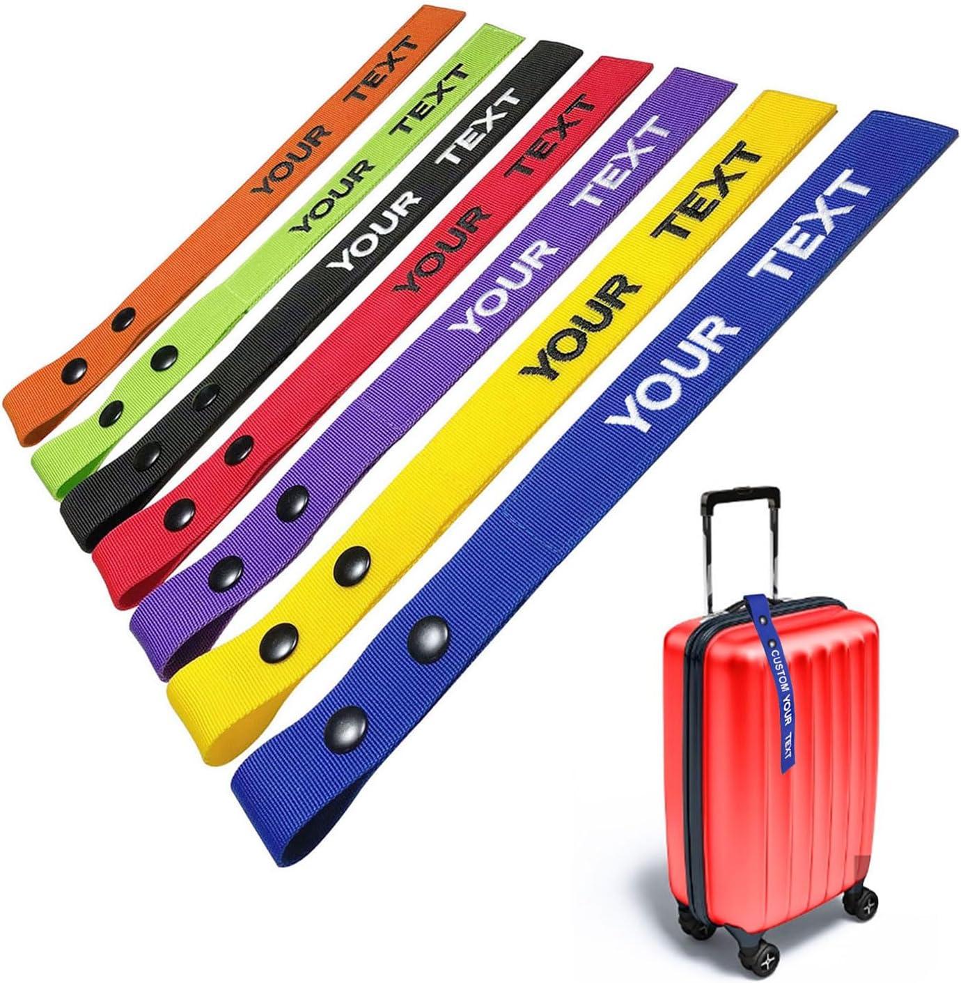 Amazon.com: Personalized Luggage Tags, Customized Name ID Suitcase Tag Labels for Travel ...