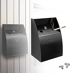 Amazon.com: Wall Mounted Cigarette Bin,Cigarette Butt Container.Ashtray ...