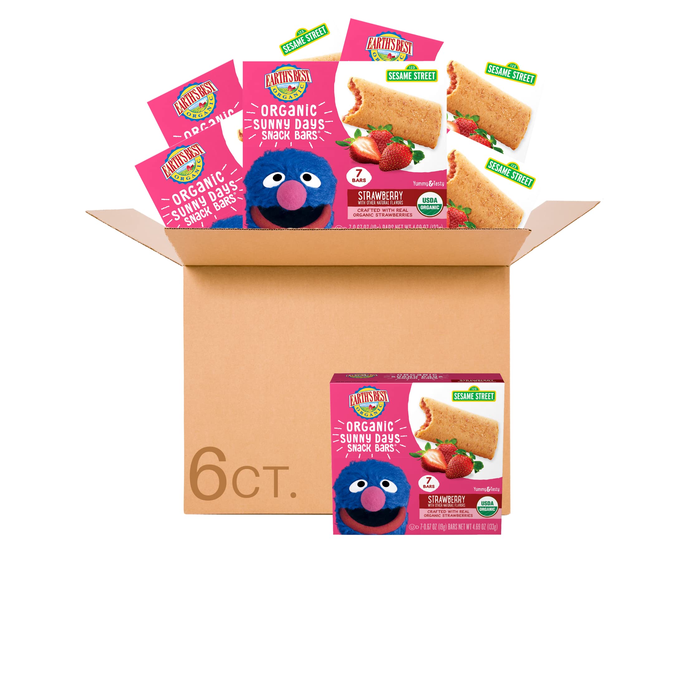 Earth's Best Organic Kids Snacks, Sesame Street Toddler Snacks, Organic ...