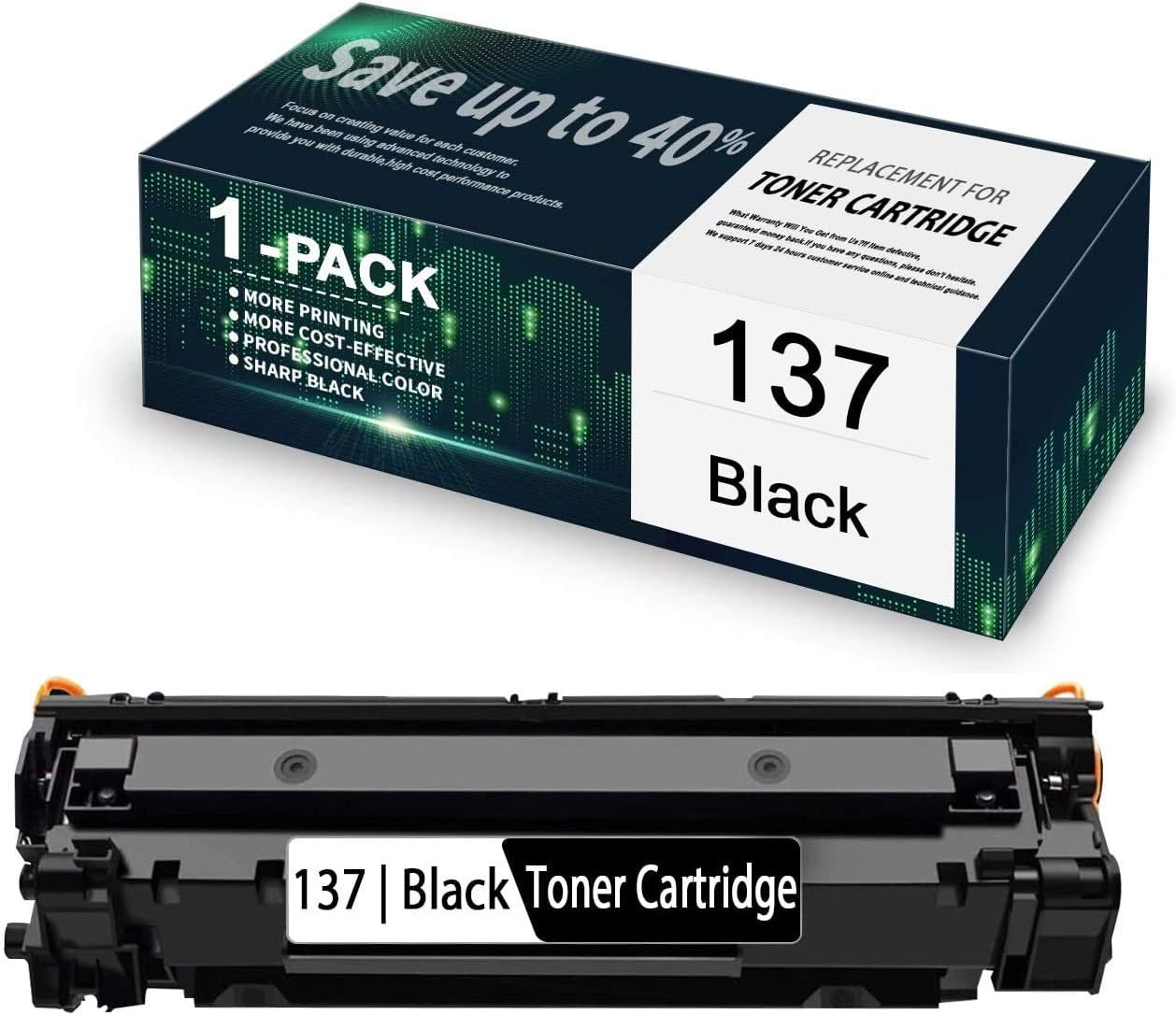 Amazon.com: 1-Pack Black 137 Compatible for Toner Cartridge Replacement ...