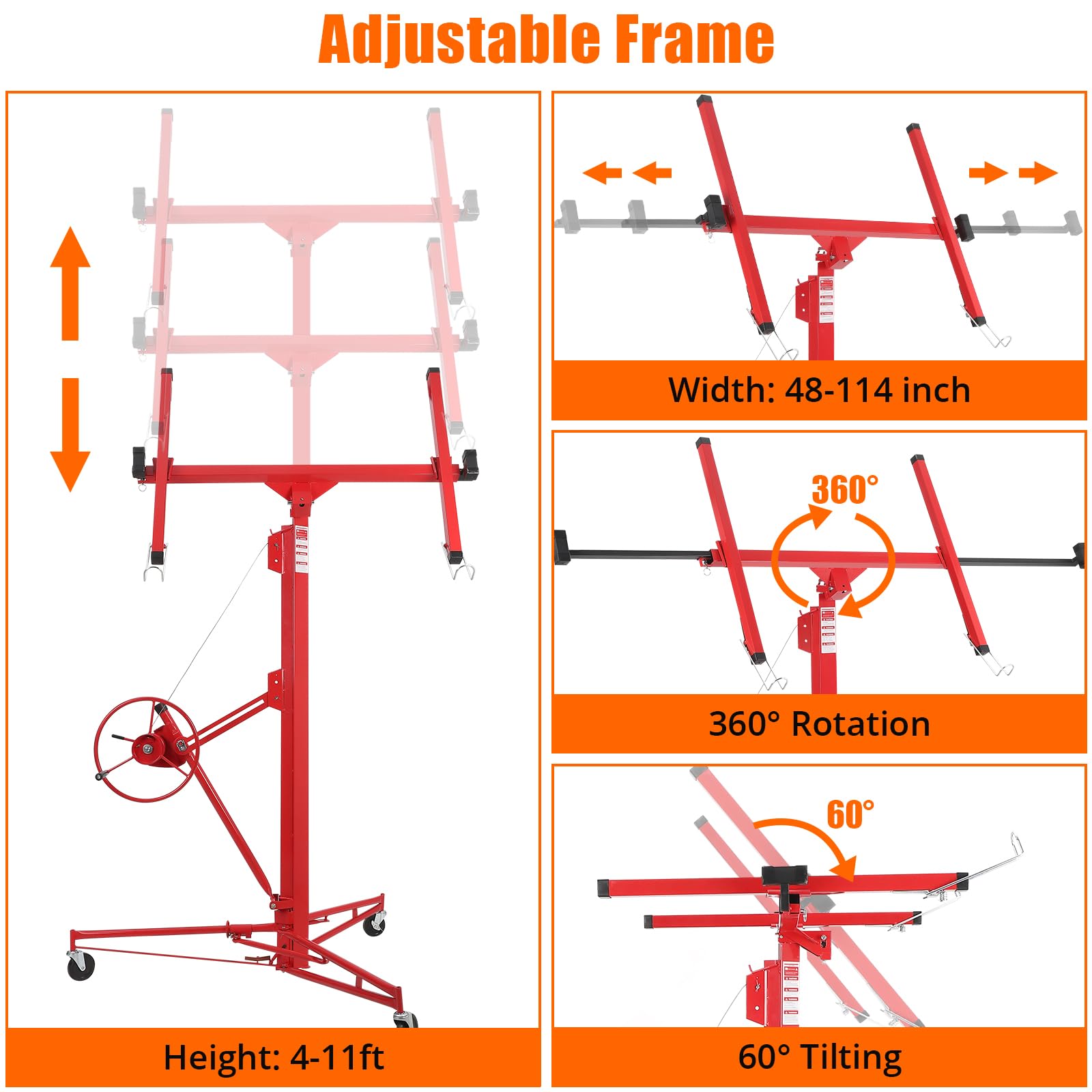 Snapklik.com : Drywall Lift 11FT, Drywall Jack Lift For Ceiling ...