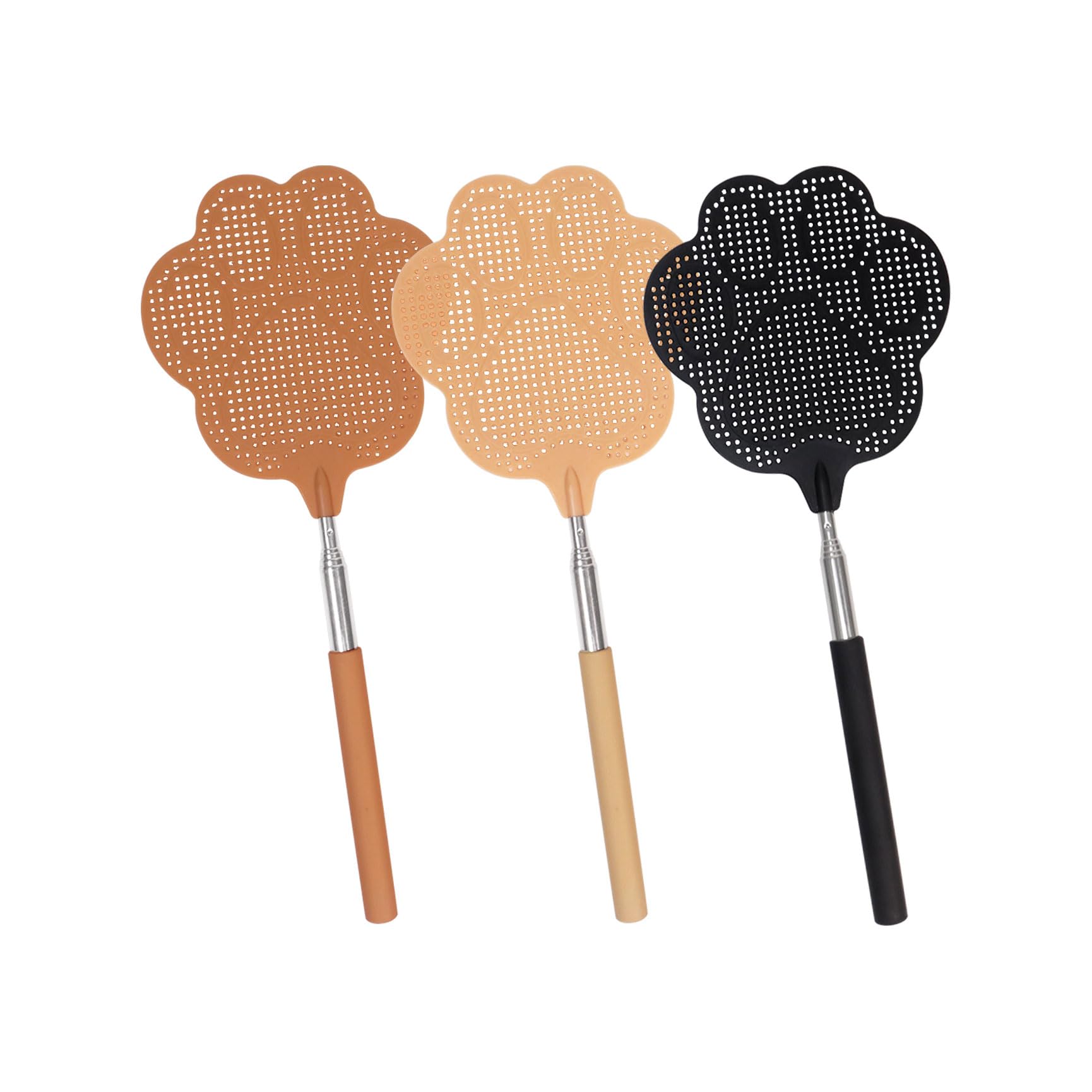 3Pack Manual Fly Swatter,Plastic Fly Swat Extendable Fly Swatter Hand ...