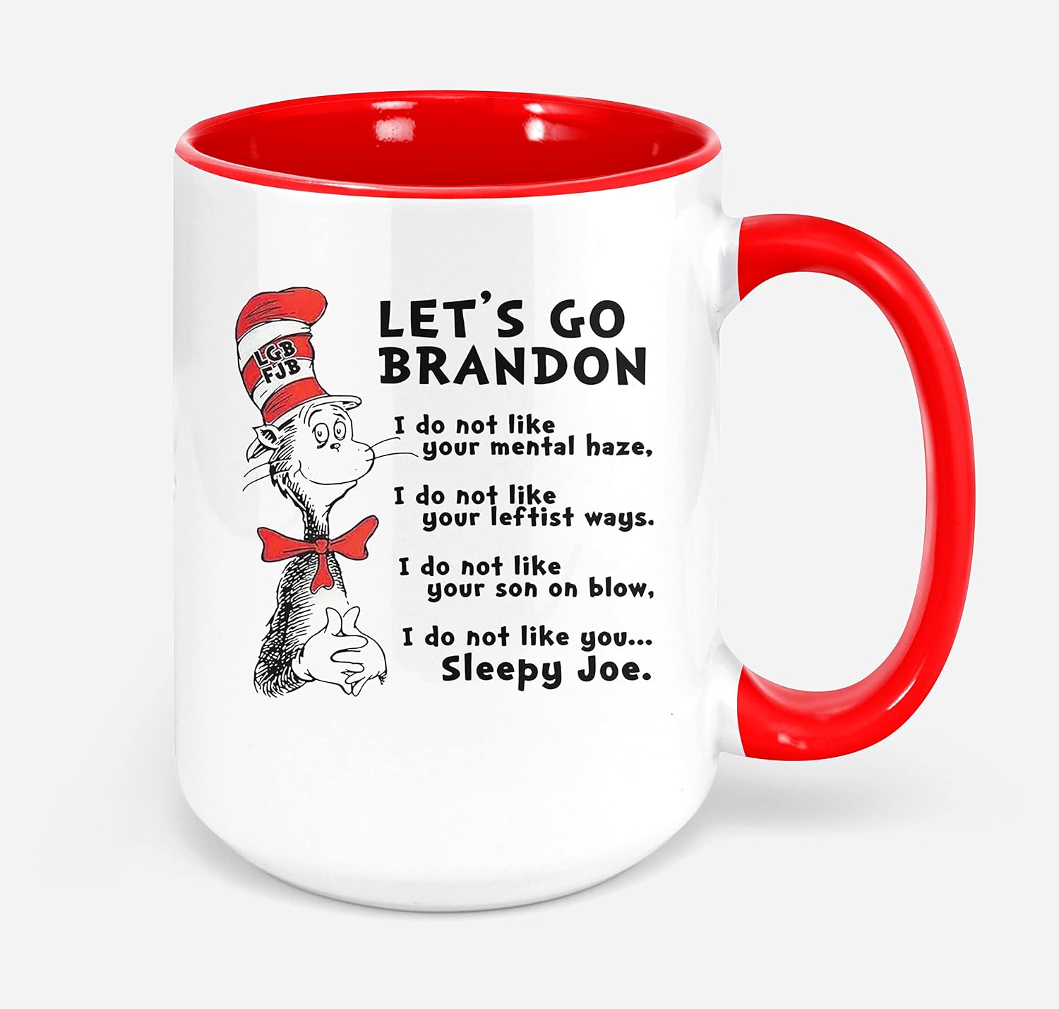 Amazon.com: Let’s Go Brandon Mug Dr Seuss Anti Biden Mug Funny Dr. Red ...