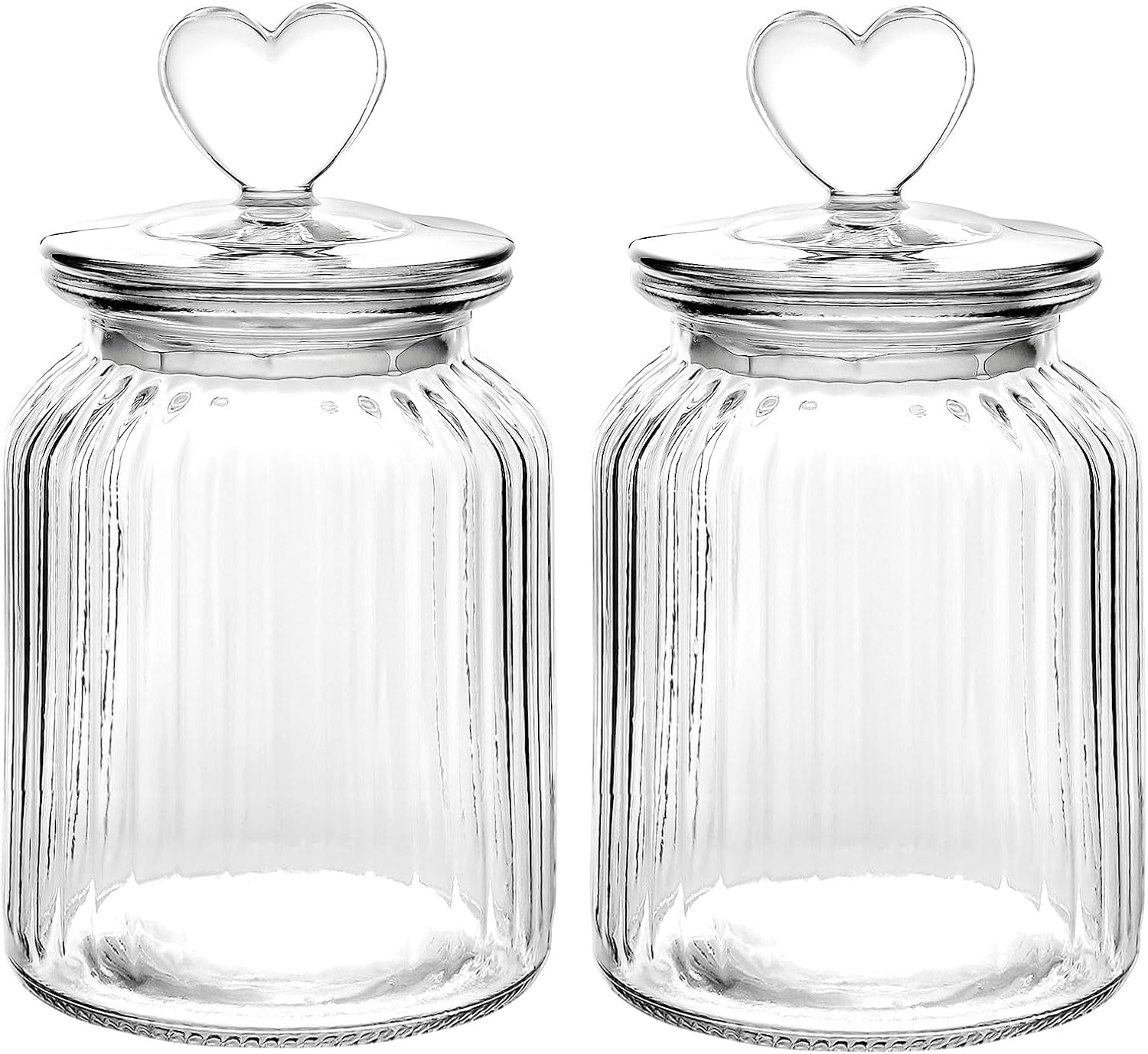 Amazon.com: WHJY Set of 2 Airtight Glass Jars Decorative Jars, 32oz Jar ...