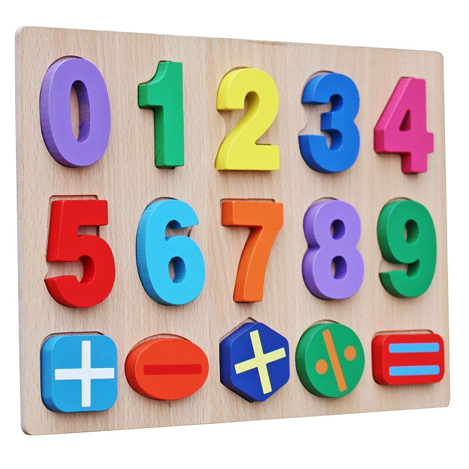 GoodLuck Baybee Educational Colorful Wooden 0 9 Number Puzzle Board 5 GoodLuck Baybee Educational Colorful Wooden 0 9 Number Puzzle Board 5