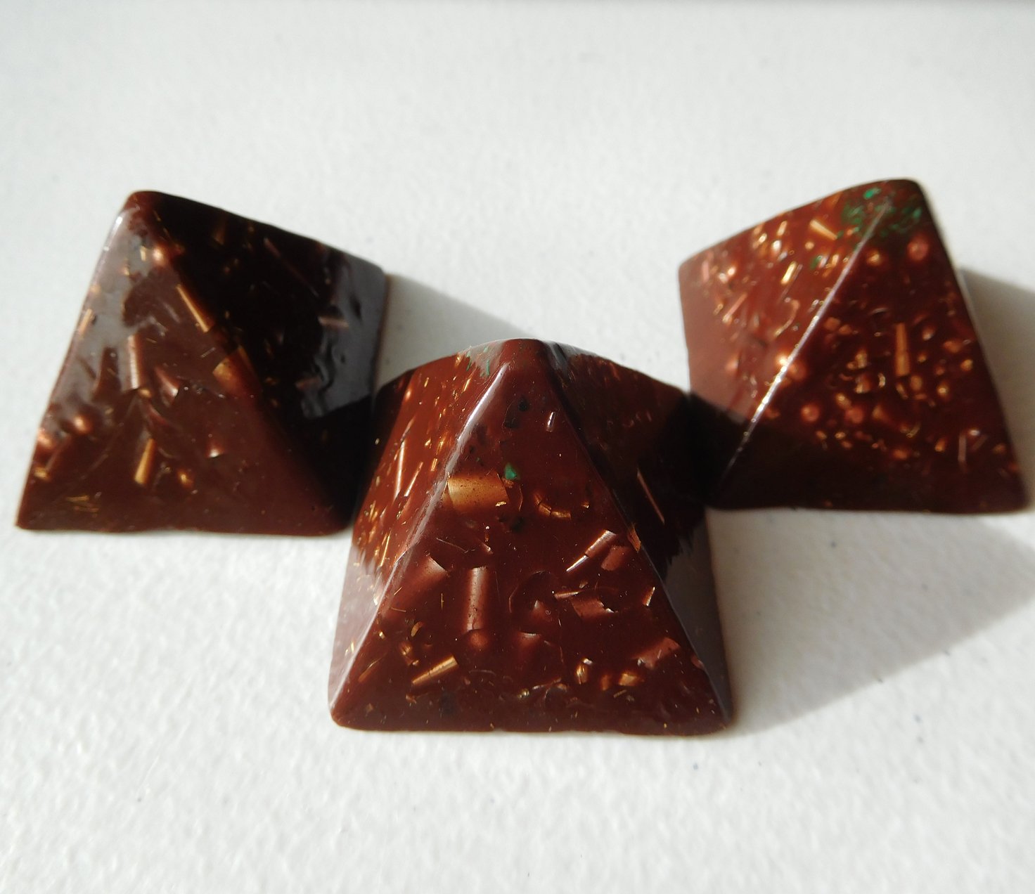 3 Red Sun Small Pyramids Orgone Generator Energy Accumulator PERFECT ...