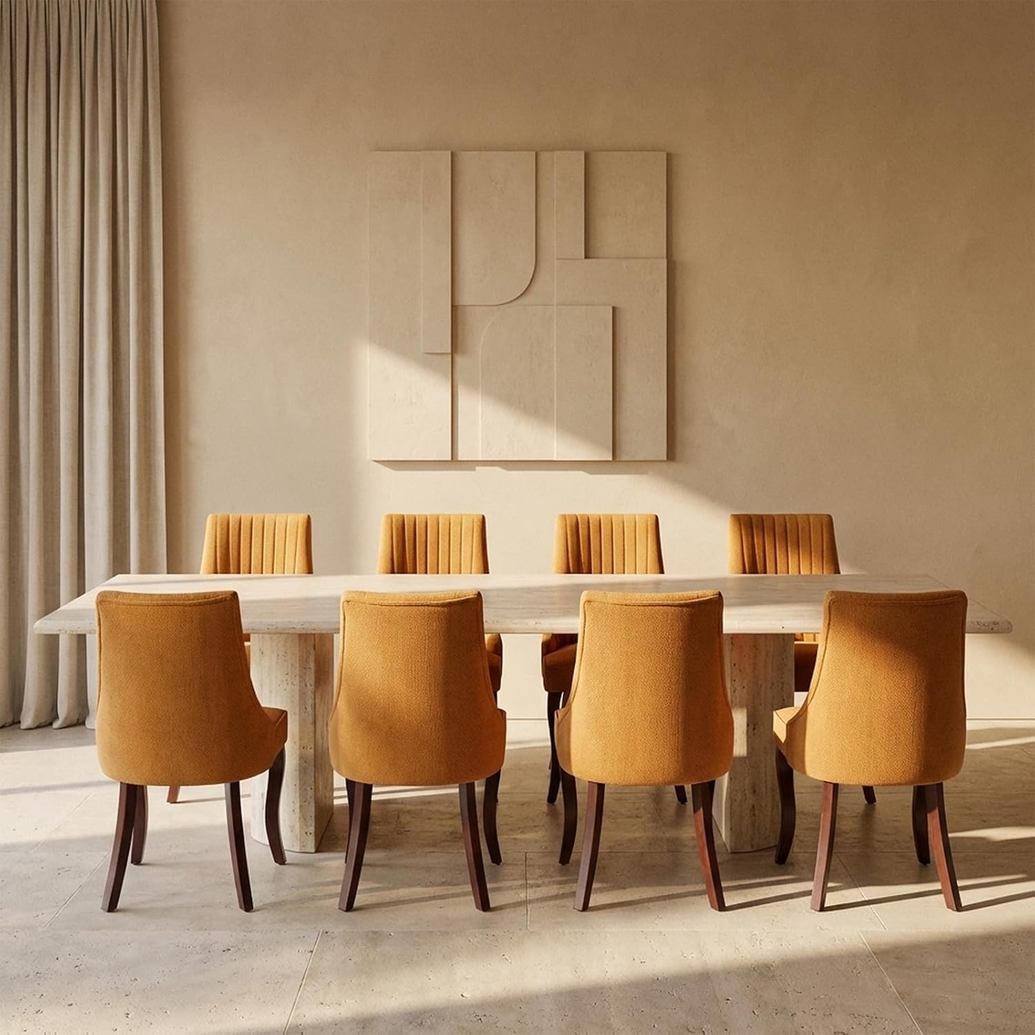 Amazon.com - EVERLUNE Upholstered Dining Chairs Set of 8, High Back ...