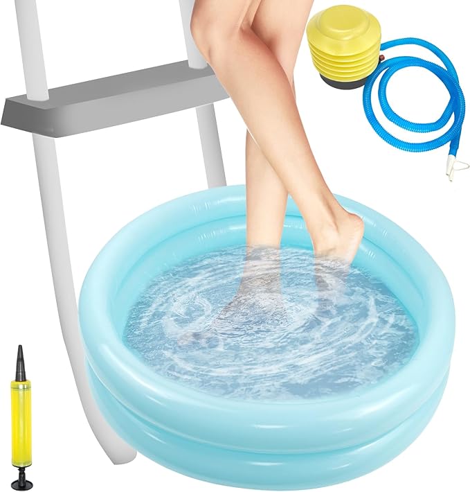 Amazon.com: KKONHII Portable Inflatable Pool Foot Bath Basin, Blue ...