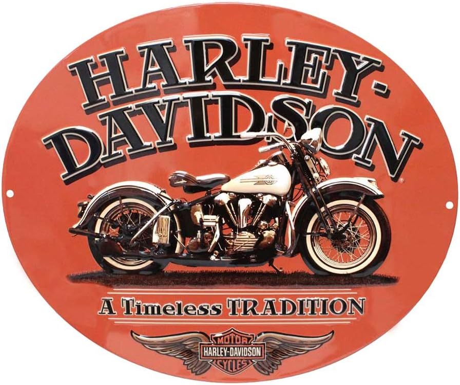Amazon.com: Harley-Davidson Embossed Timeless Vintage Motorcycle Tin ...