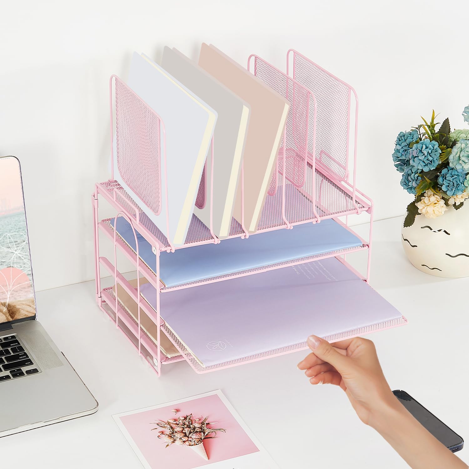 Snapklik.com : LEKETREE Desk Organizers And Accessories, 3-Tier Paper ...