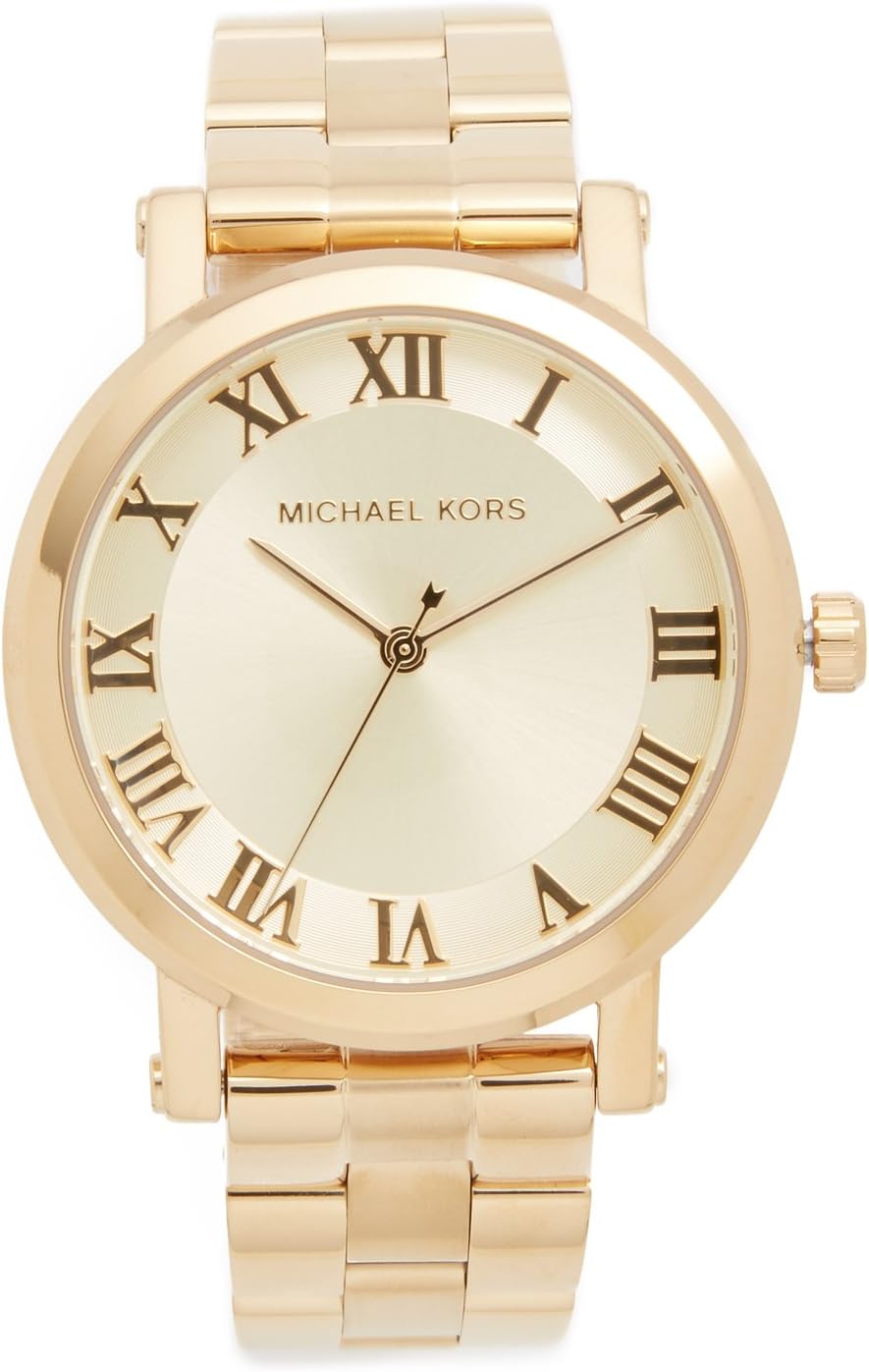 ساعة كوارتز للنساء بسوار ستانلس ستيل MK5687 من مايكل كورس، بمينا ذهبي ...