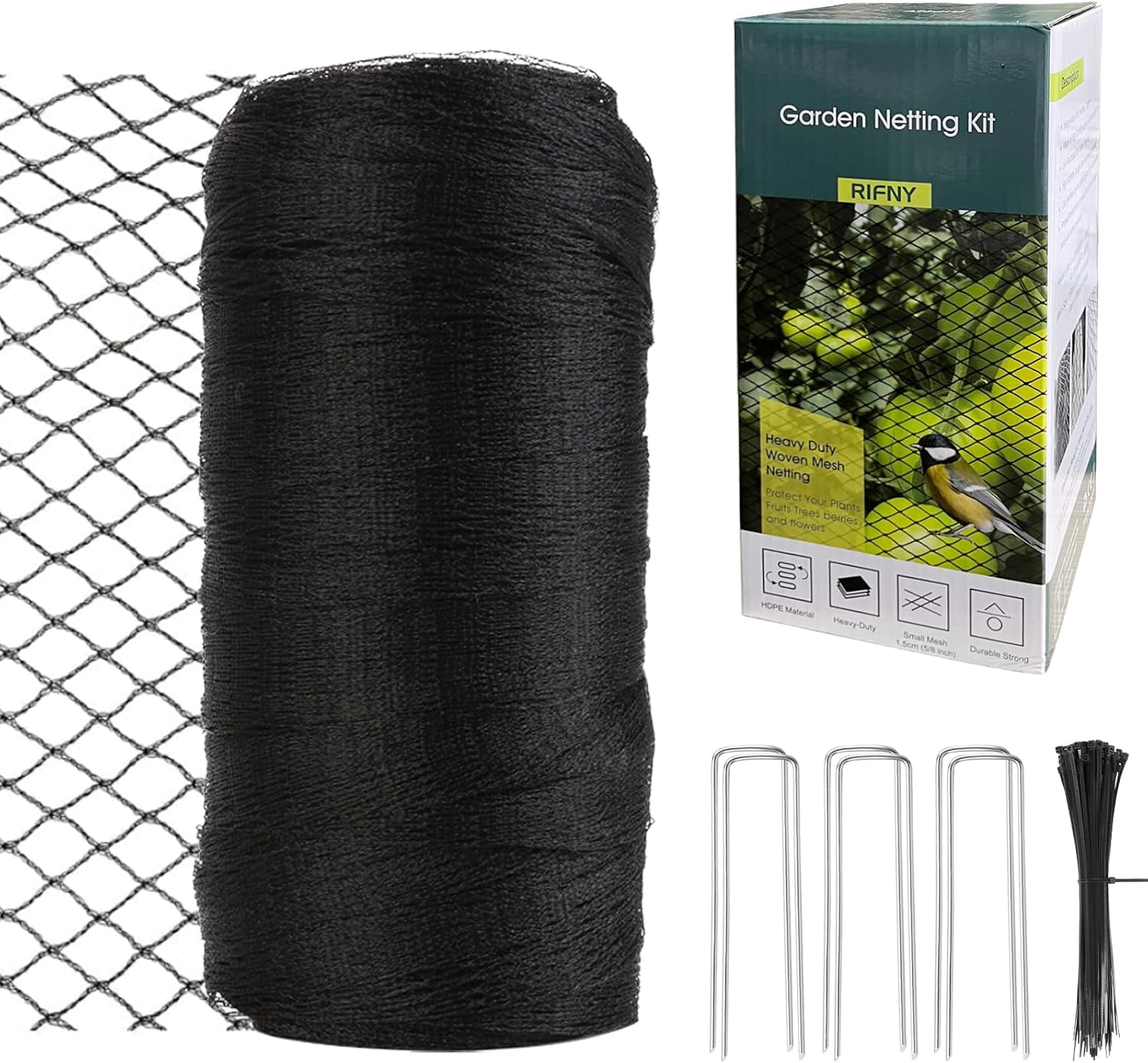Garden Netting, RIFNY 4×12m Bird Netting for Garden Outdoor Patio ...