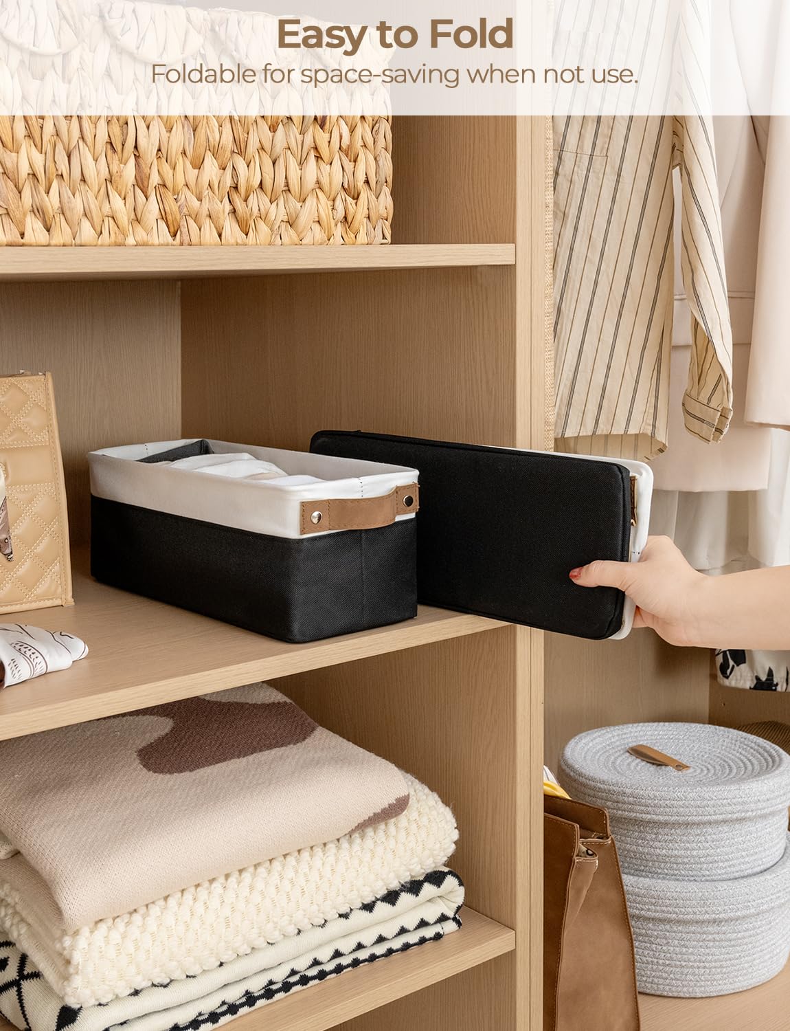 Snapklik.com : StorageWorks Narrow Storage Bins, Small Basket For ...