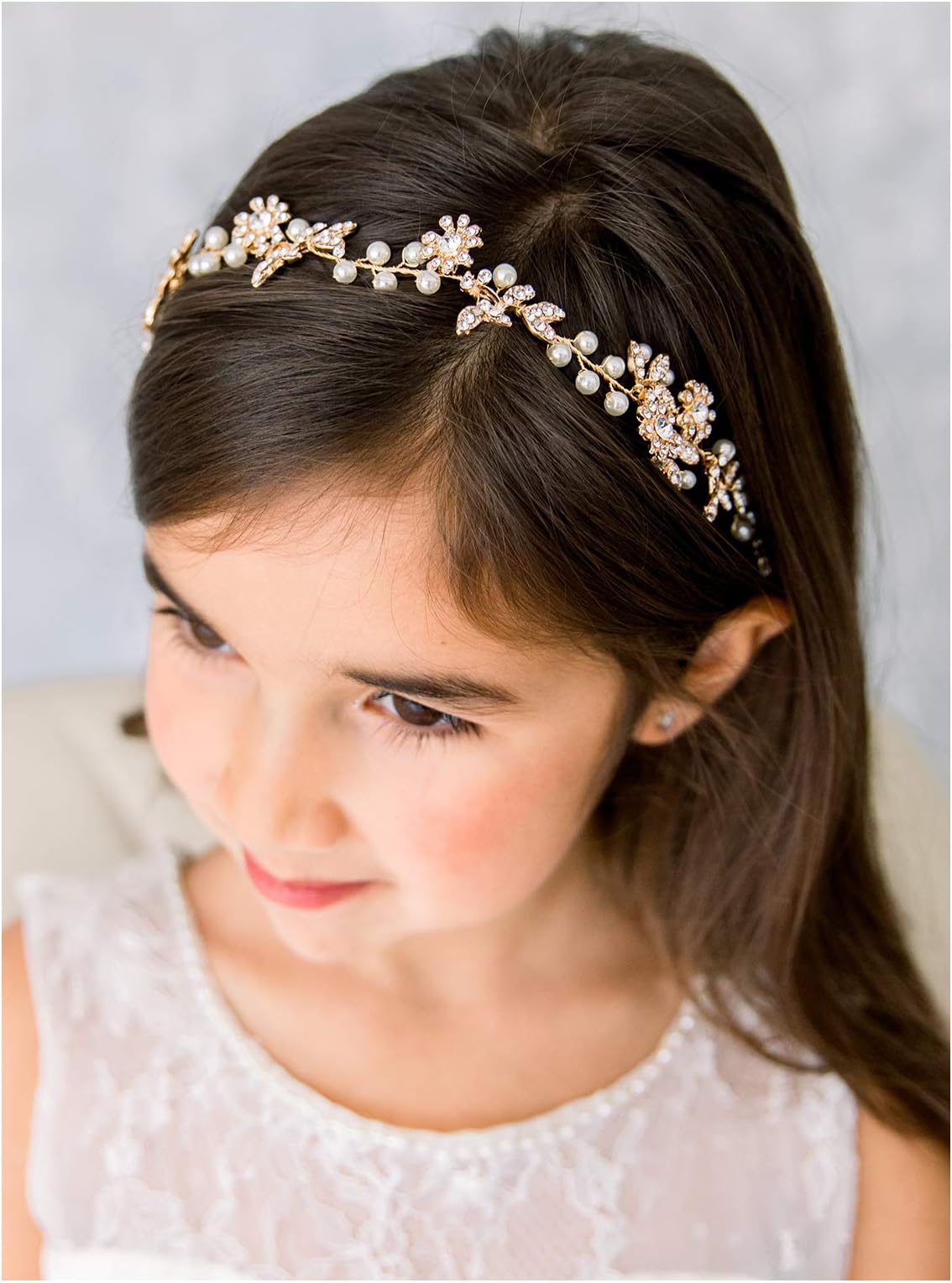 Amazon.com : Denifery Flower Girl Rhinestone Crystal Headband Baby ...