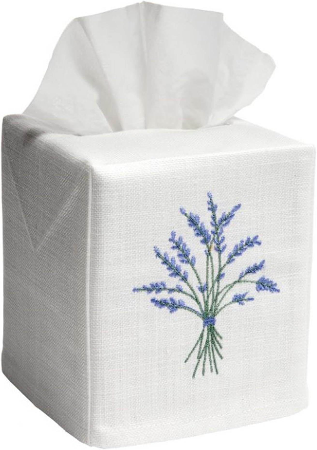 Amazon.com: Linen Tissue Box Cover,Plain Weave with Hand Embroidered ...