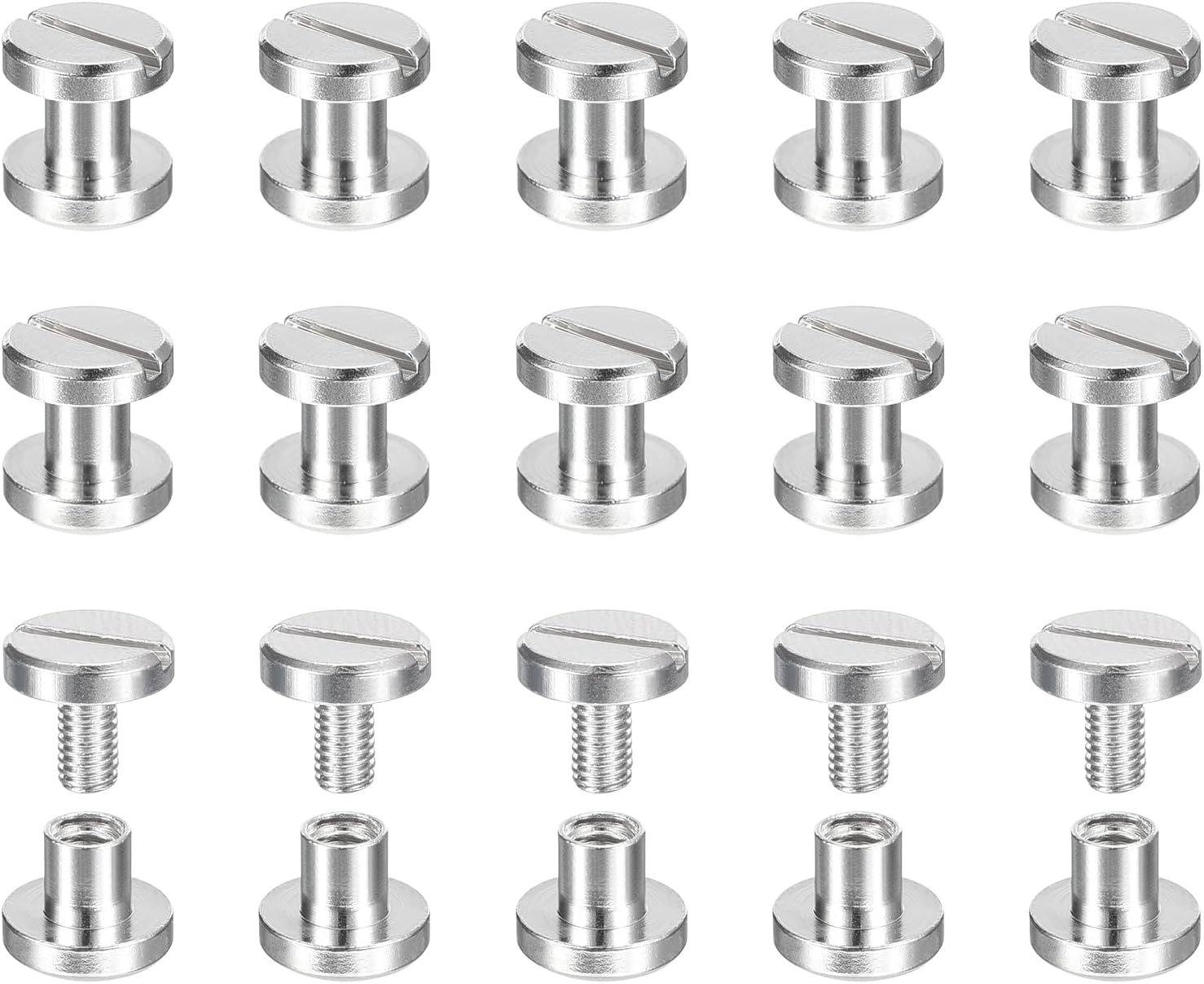 Amazon.com: uxcell 30Pack Brass Chicago Screws, 3x8mm Flat Head Screw ...