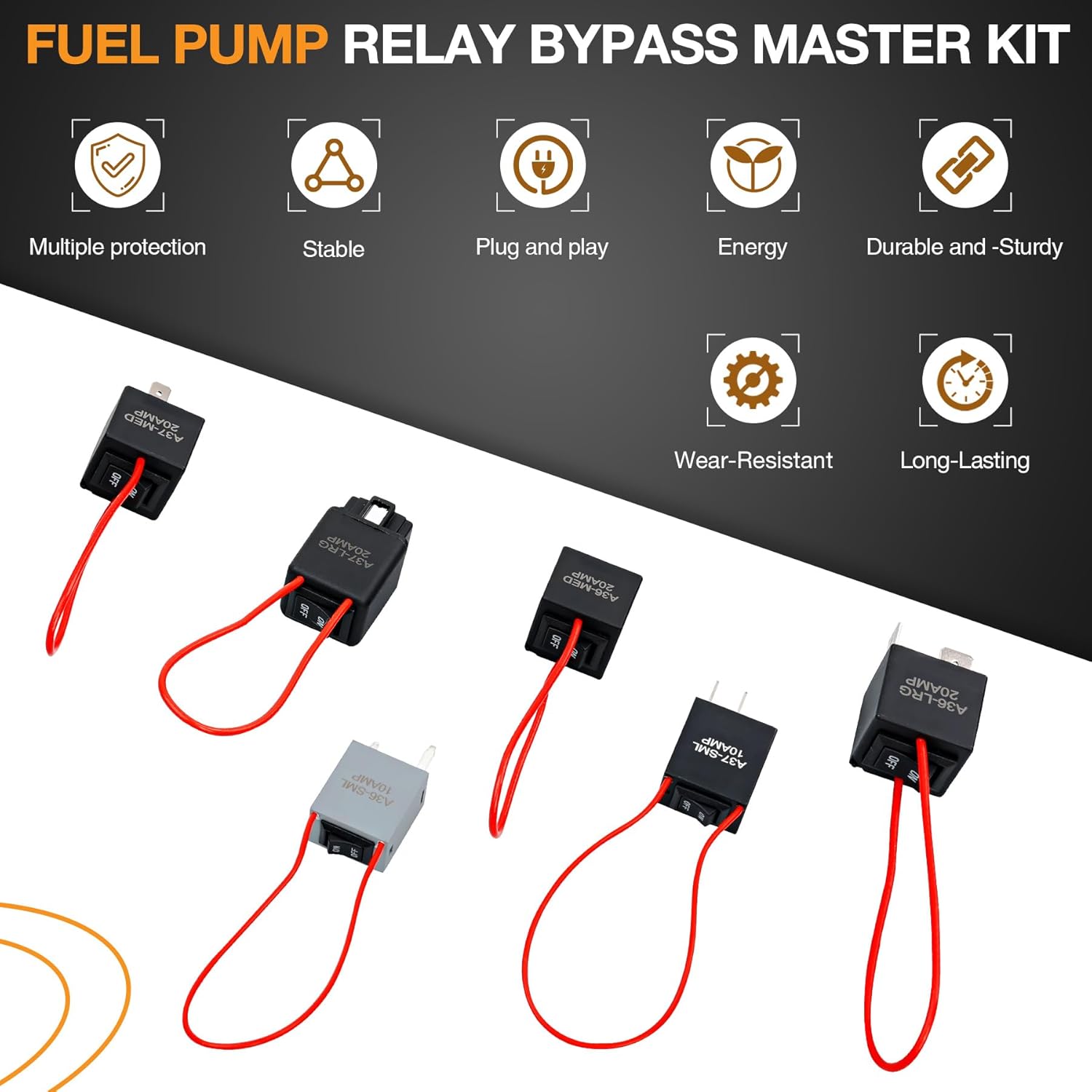 HQPASFY 9038A Relay Bypass Switch Pack of 6 Relay Tester Relay Bypass ...