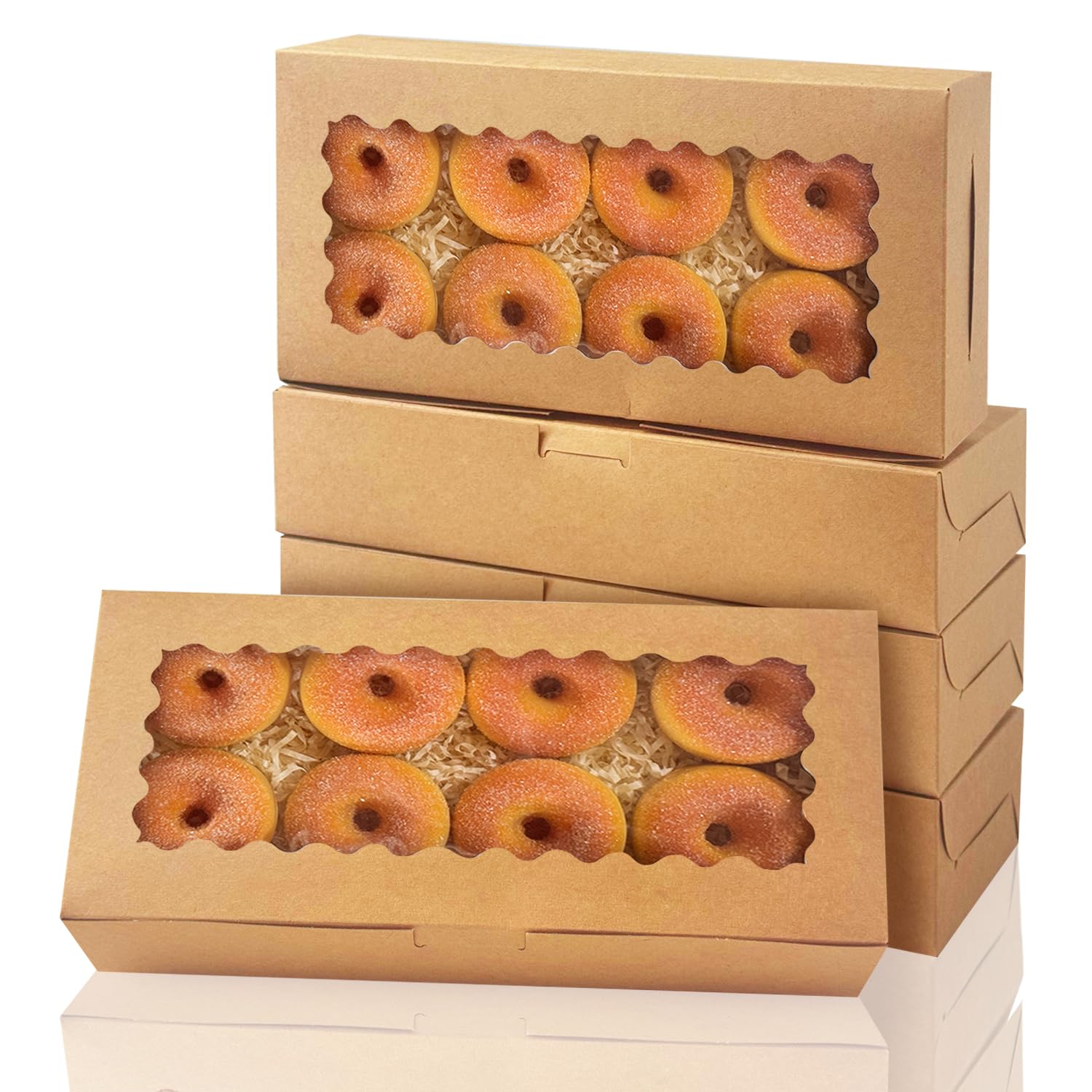 Snapklik.com : Qiqee 12x5.5x2.5 Inch Brown Cookie Box