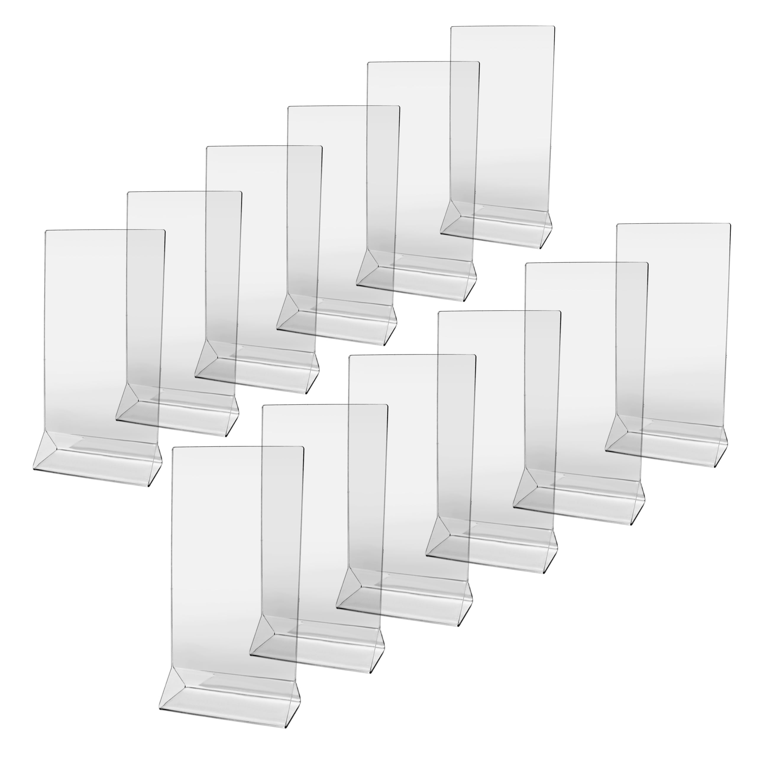 Tabletop Sign Holders 12 Pack Clear Acrylic Menu Holders 4x8 Inch ...