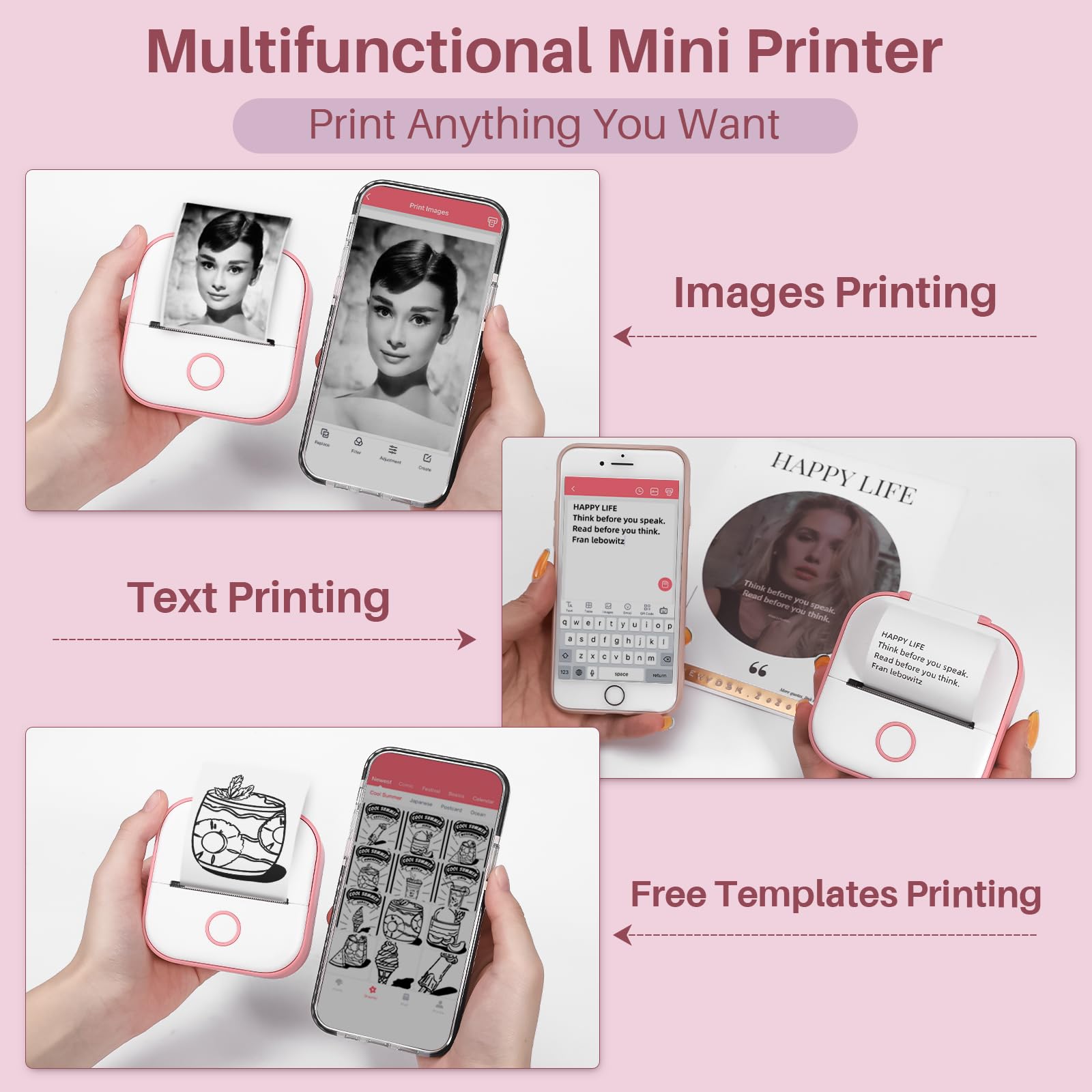 Snapklik.com : Instant Print For Kids - T02 Mini Printer, Print Pod ...