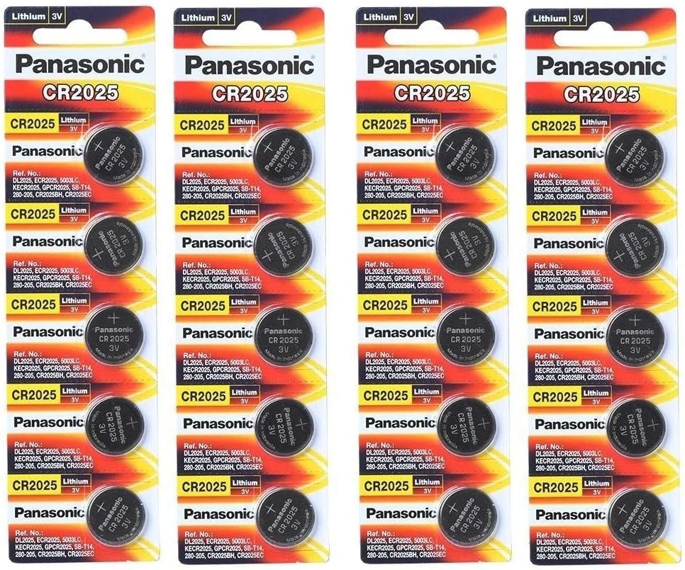 Amazon.com: Panasonic CR2025 3 Volt Lithium Coin Battery (4 Packs of 5 ...