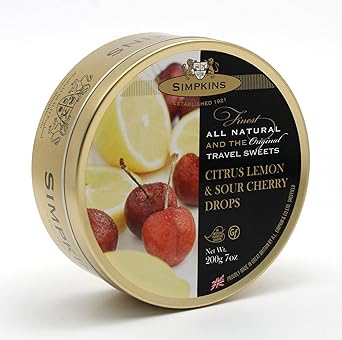 Amazon.com : Simpkins Citrus Lemon & Sour Cherry 200g : Hard Candy ...