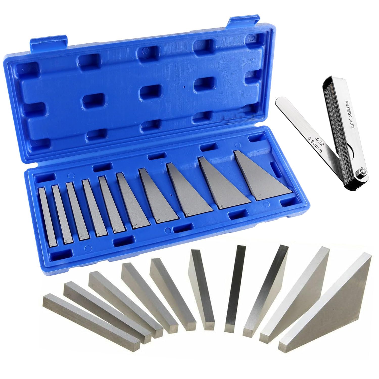 Precision Angle Block Set 1, 2, 3, 4, 5, 10, 15, 20, 25, 30 Degree ...