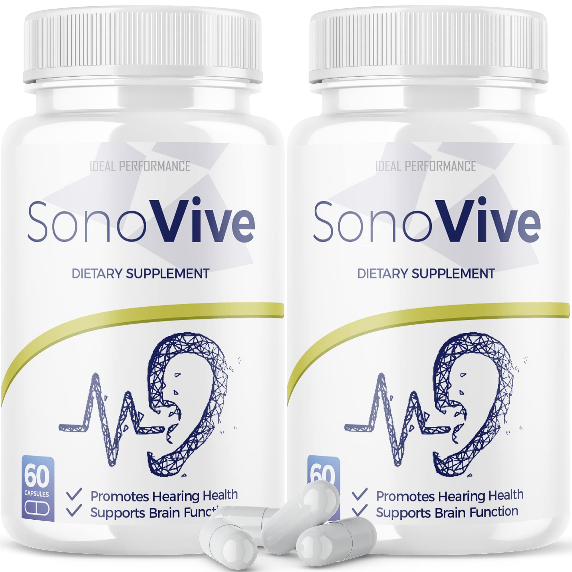 Amazon.com: IDEAL PERFORMANCE (2 Pack) Sonovive Capsules Hearing Pills ...