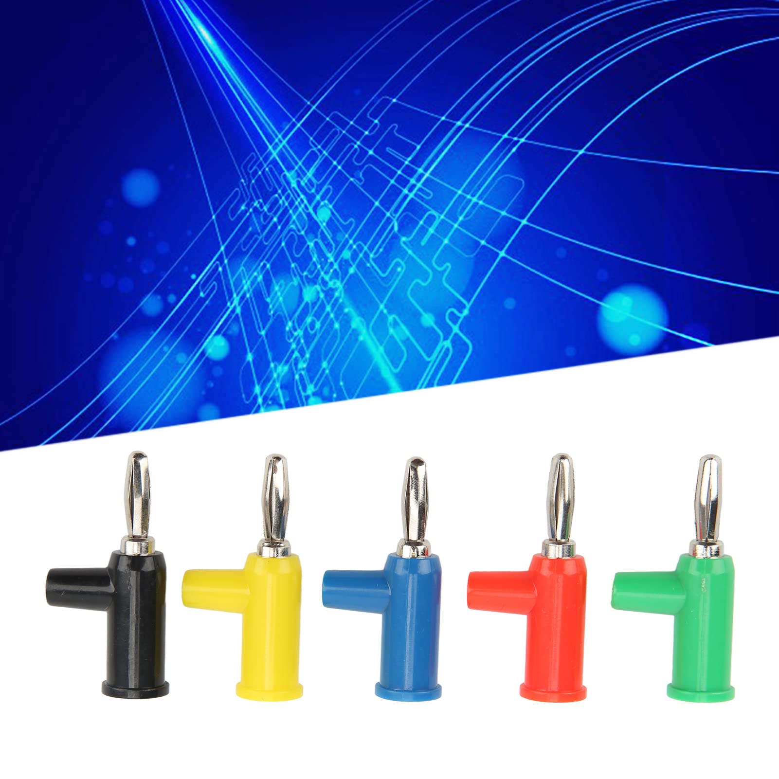 Snapklik.com : Banana Plugs 4mm Stackable Solderless Connect Plug Red ...