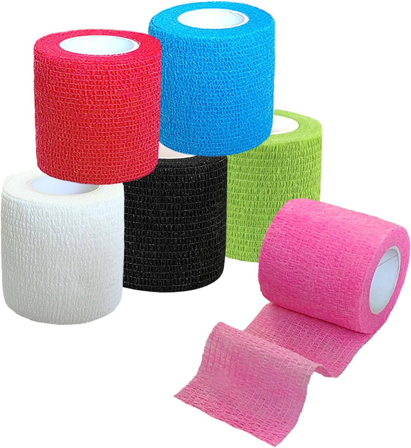 Amazon.com: Smanzu 6 Pack 2" x 5 Yards Self Adherent Wrap Bulk ...