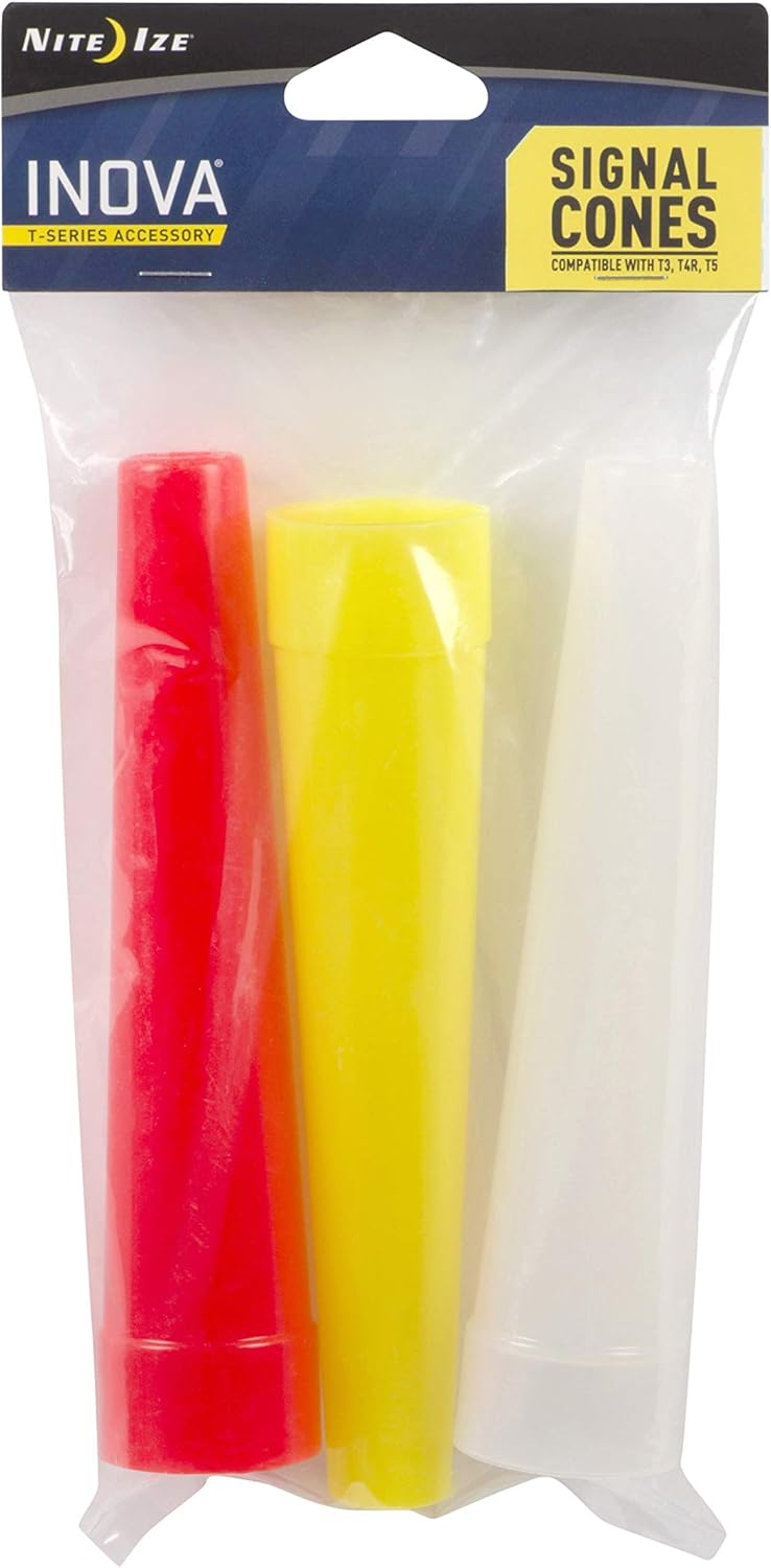 Nite Ize CPK-A1 Inova LED Signal Cone Flashlight, Red/White/Yellow, 3 ...