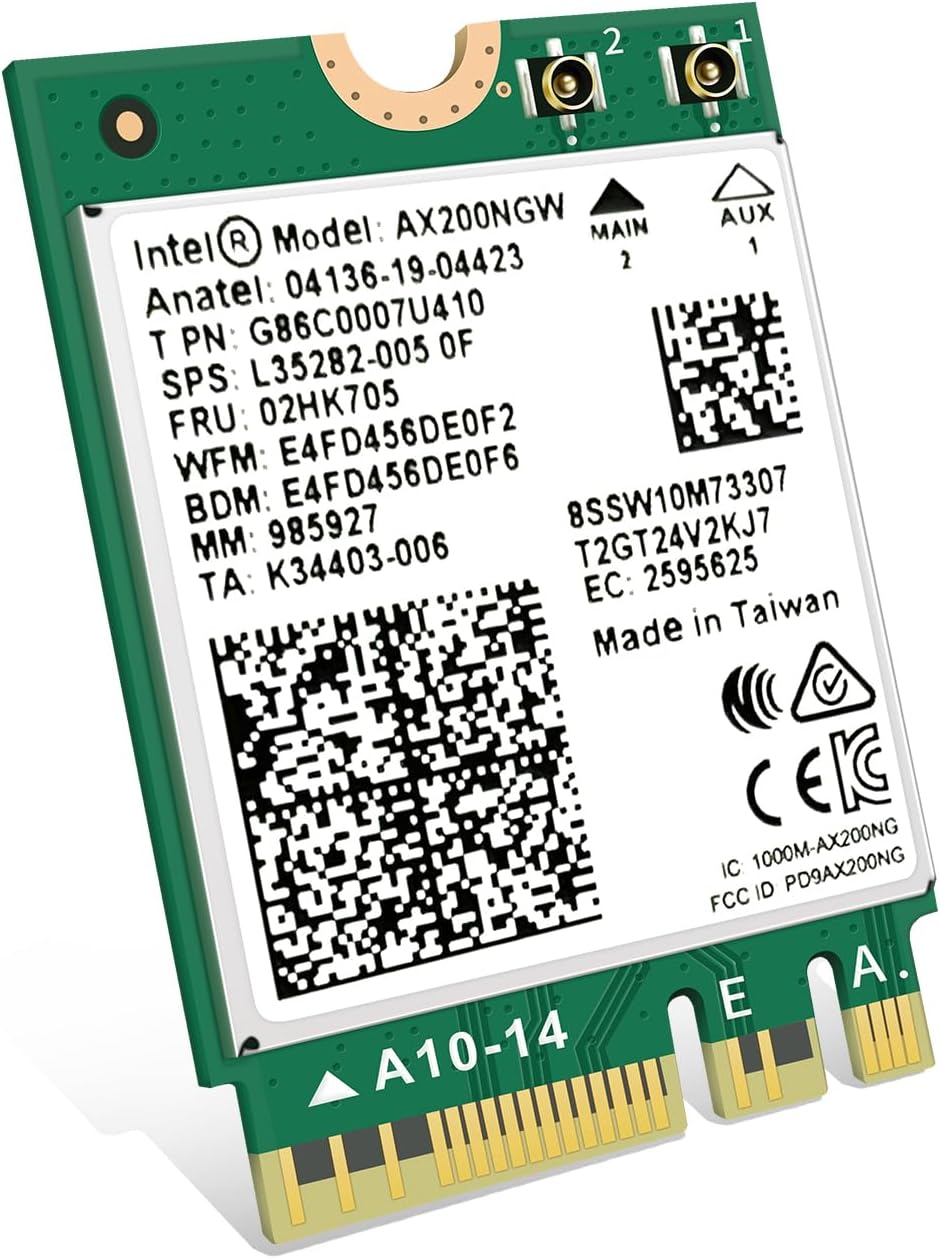 Amazon.com: AX201NGW WiFi Card,WiFi 6E M.2 Laptop 2.4Gbps 802.11ax ...