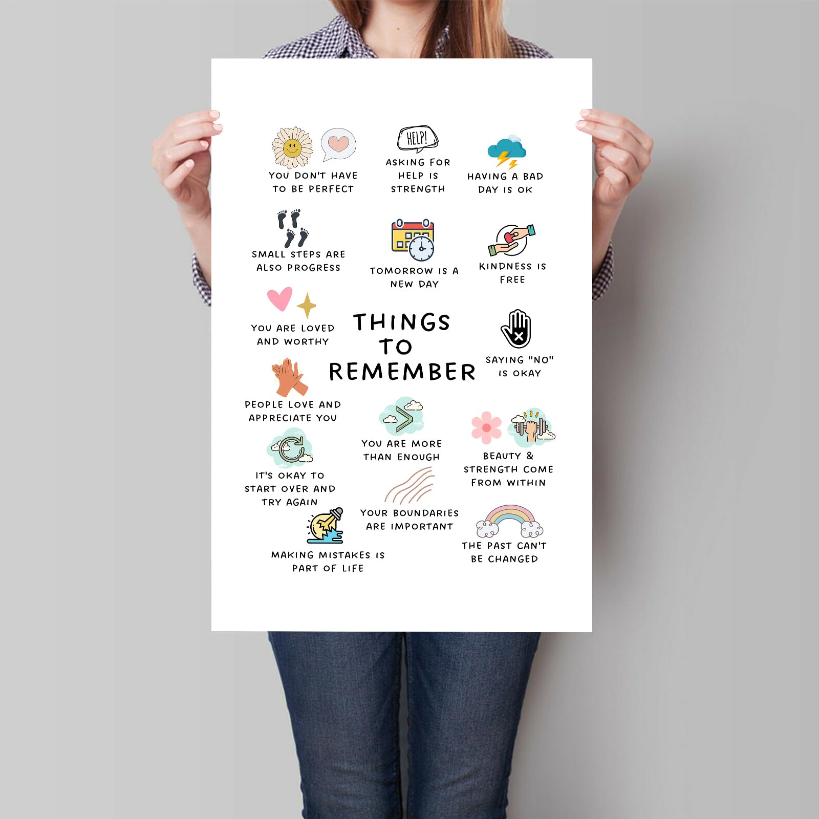 Snapklik.com : Xbsifyiooa Things To Remember Mental Health Wall Art ...