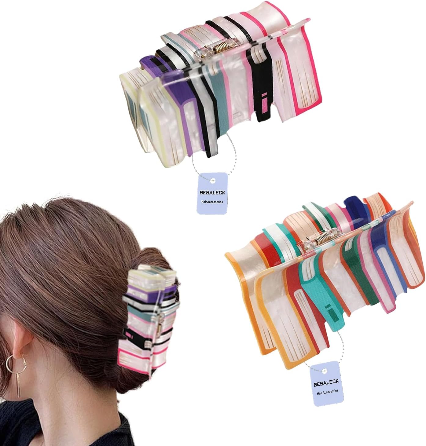 Amazon.com : Back To School Hair Clips for Women Girls Orange Book ...