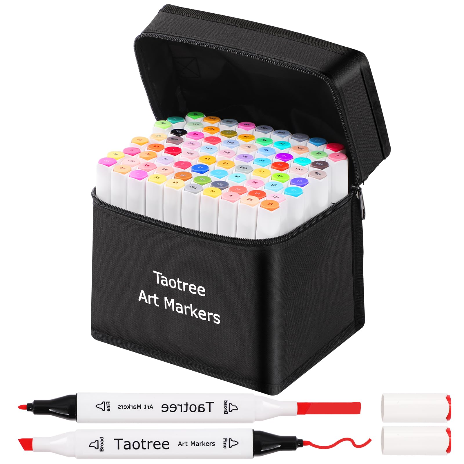 Amazon.com: Taotree Alcohol Markers 80 Colors Dual Tips Art Markers ...