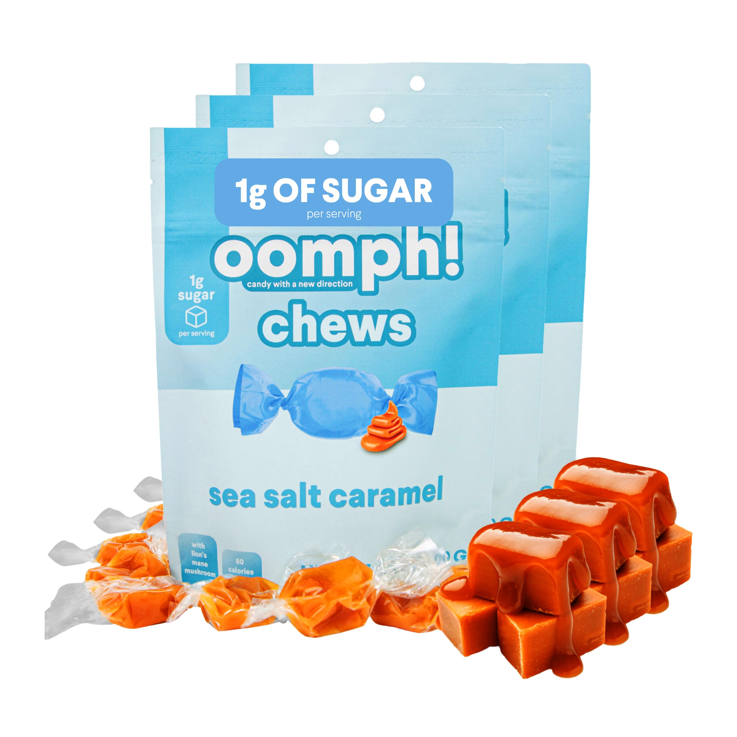 Amazon.com : Oomph! Sweets Sea Salt Caramel - Keto Taffy Candy, Low ...
