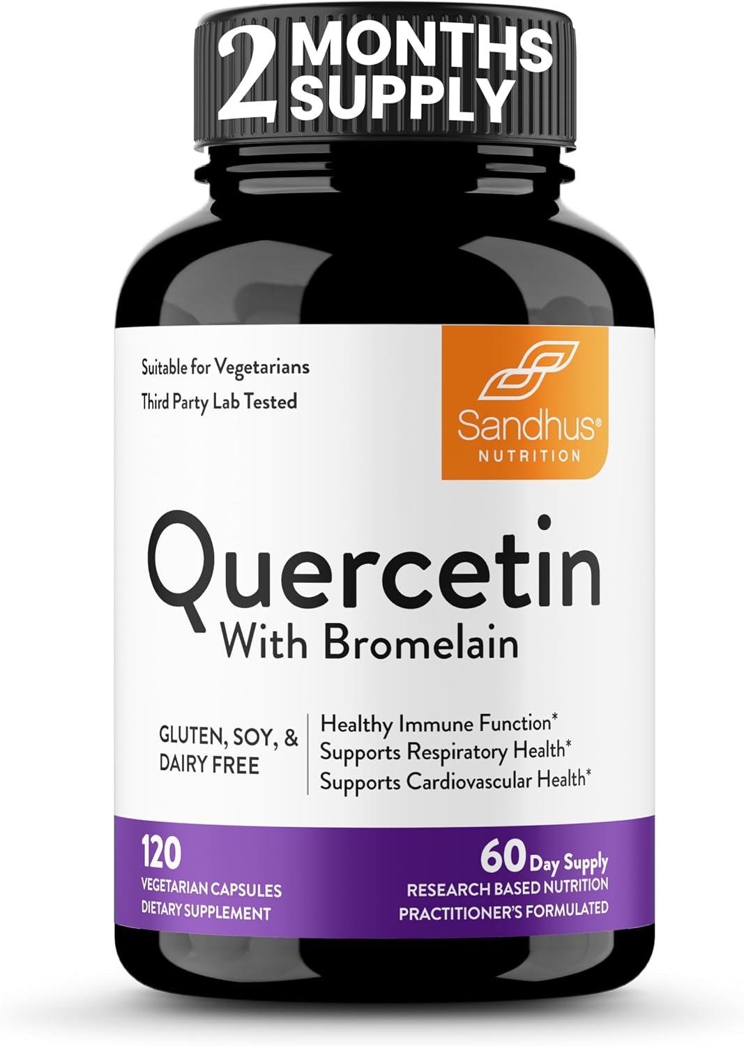 Amazon.com: Sandhu's Quercetin with Bromelain 1000mg Per Serving 120 ...