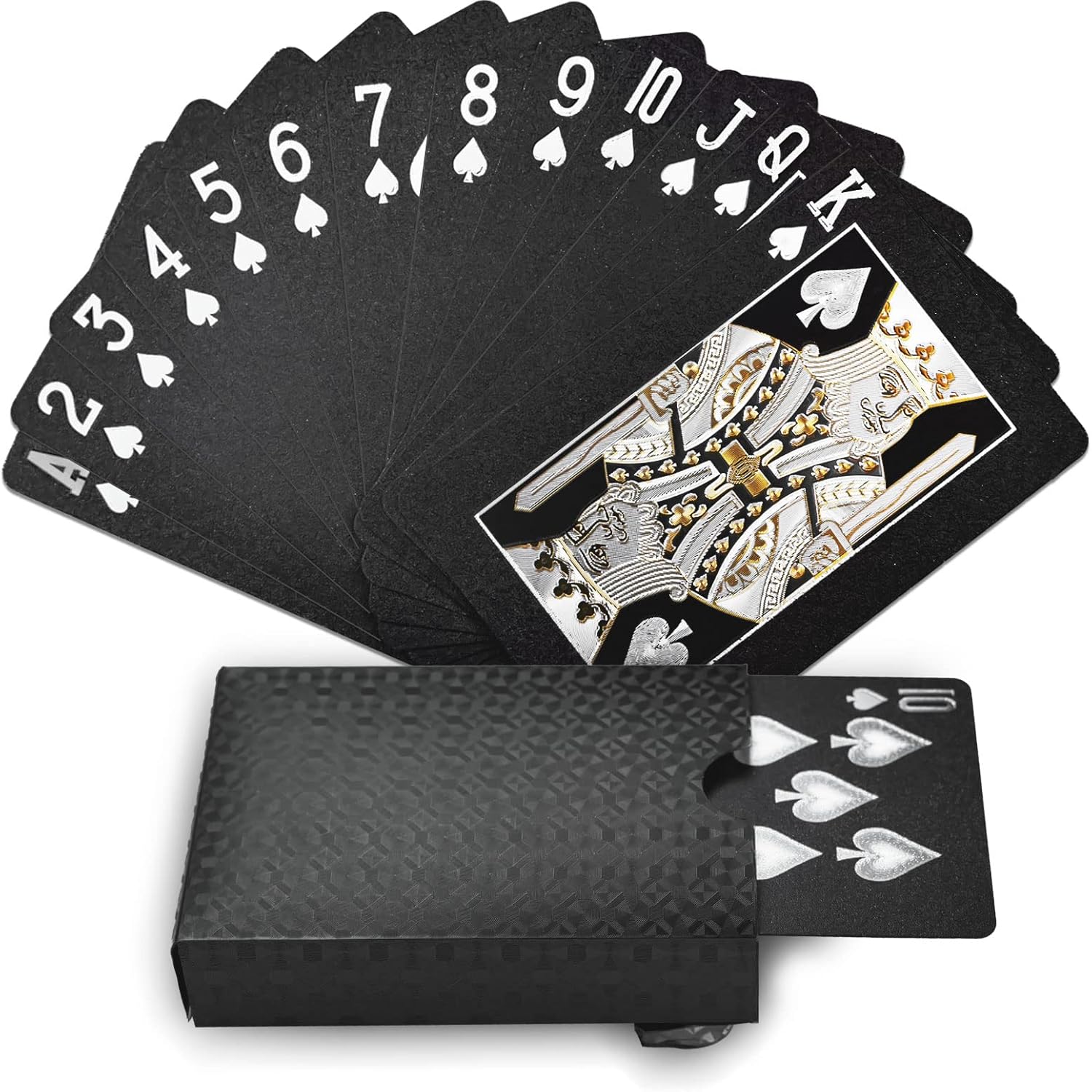 Amazon Joyoldelf Playing Cards Black Playing Cards Waterproof amazon-joyoldelf-playing-cards-black-playing-cards-waterproof