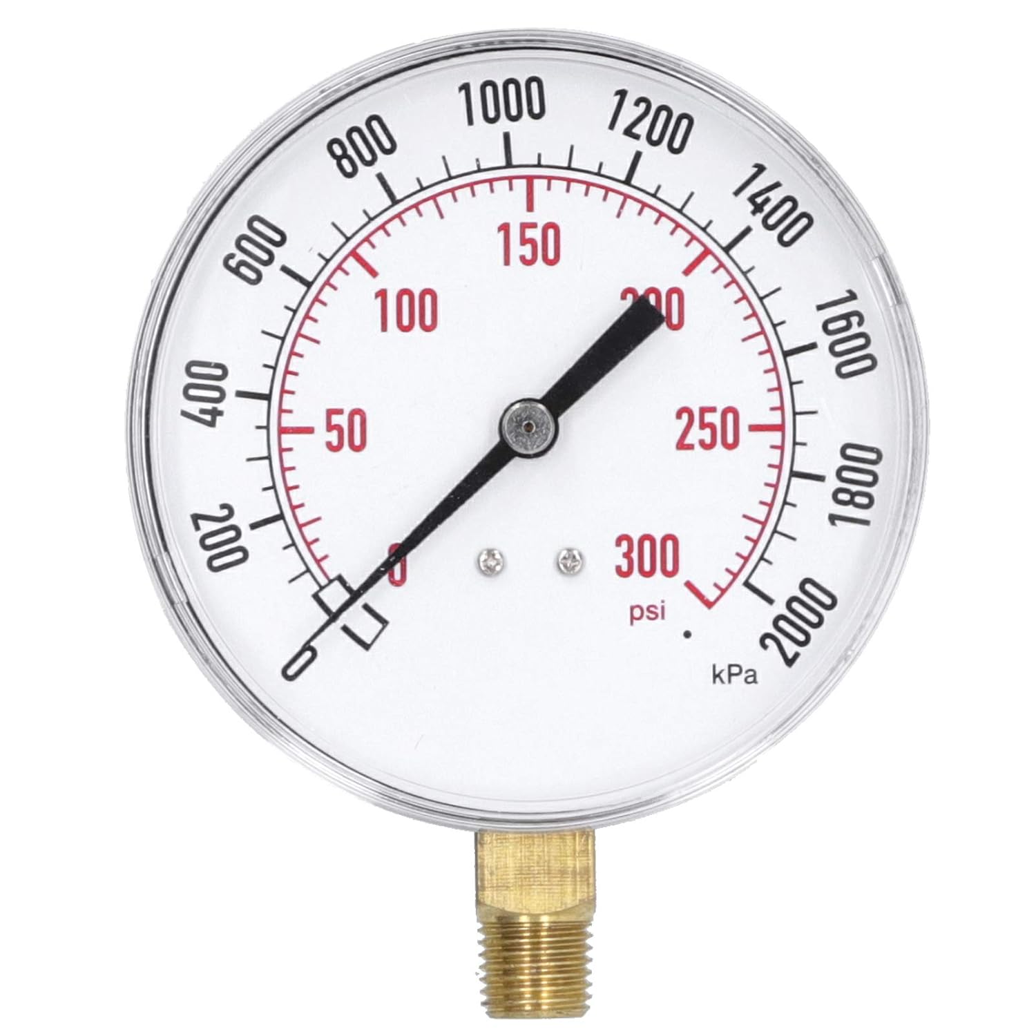 Manometer, Wasserdruckmessgerät, 02000 kpa 0300 psi Doppelskala, Vakuum ...