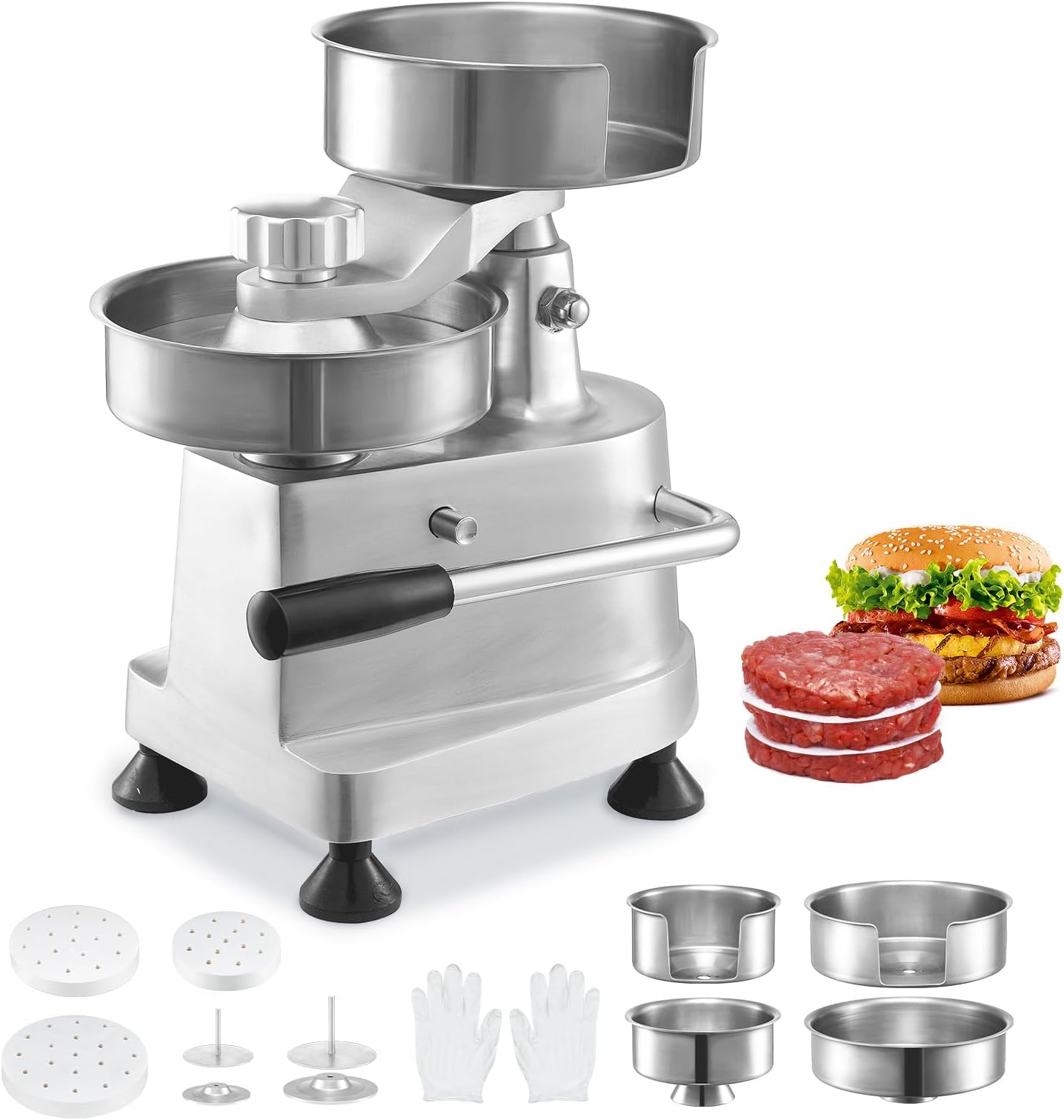 Amazon.com : VEVOR Commercial Burger Patty Maker, Hamburger Beef Patty ...