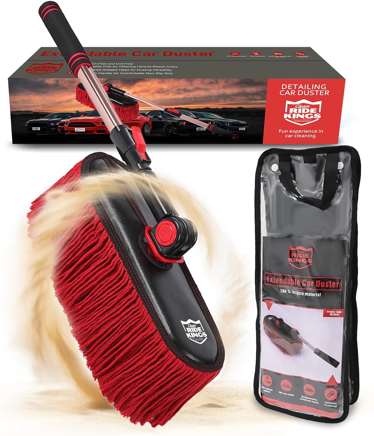 Amazon.com: Ride Kings Car Duster Exterior Scratch Free,Soft Brush Kit ...