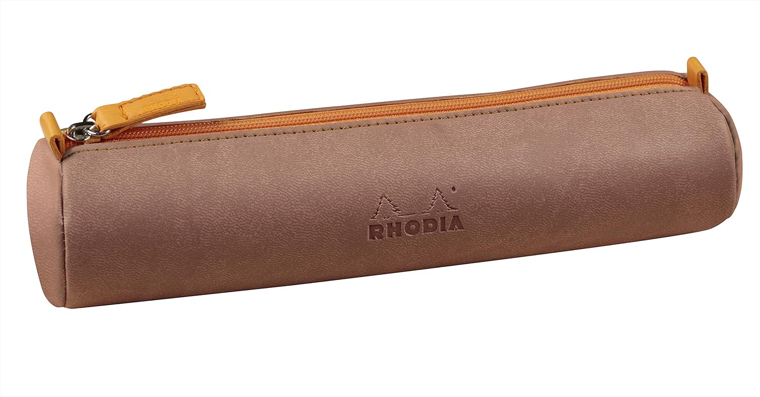RHODIA 319002C – Rhodiarama Rosewood Round Pencil Case – 21.5 x 5.5 cm ...