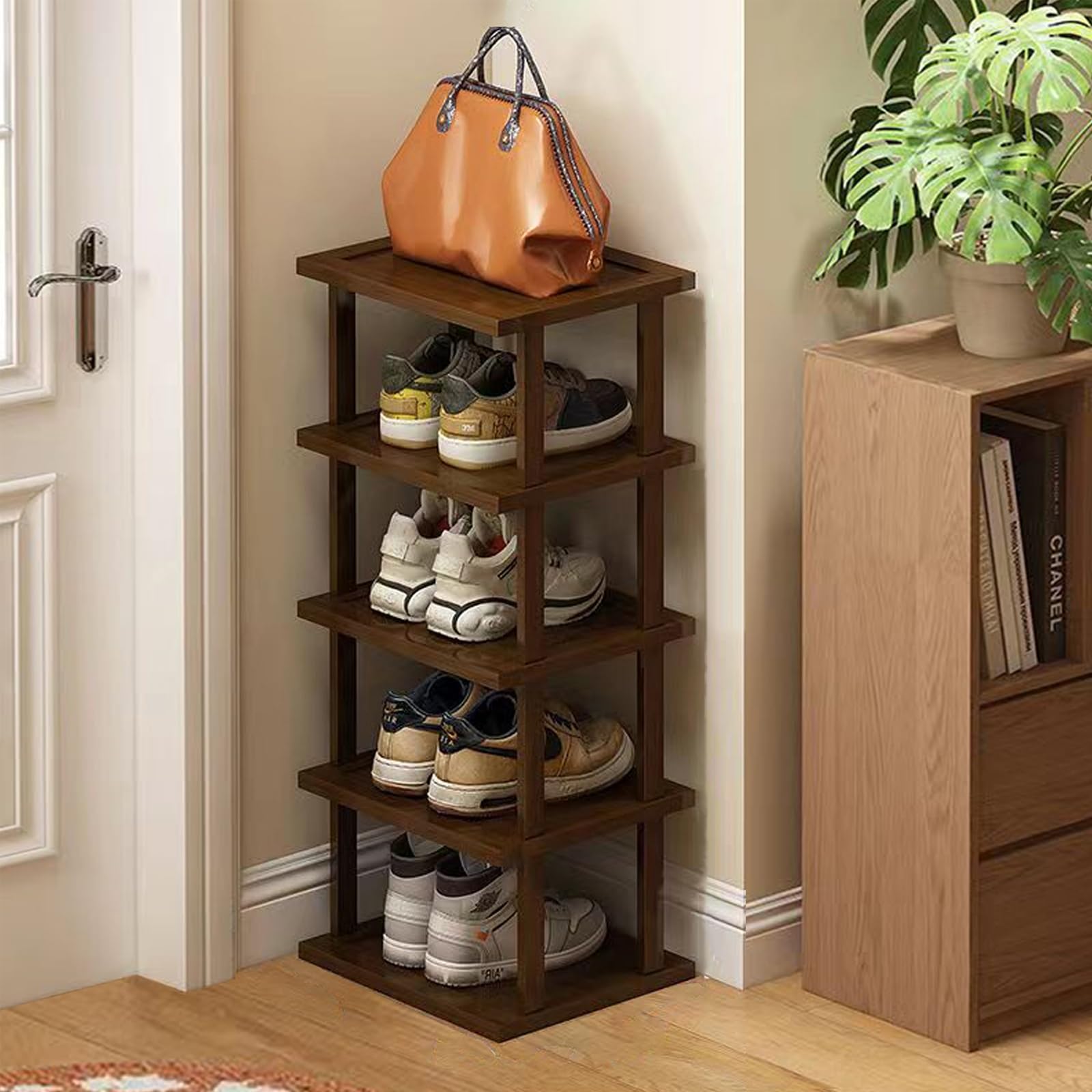 Amazon.com: Vertical Shoe Rack - Tall Narrow Shoe Rack Organizer for ...