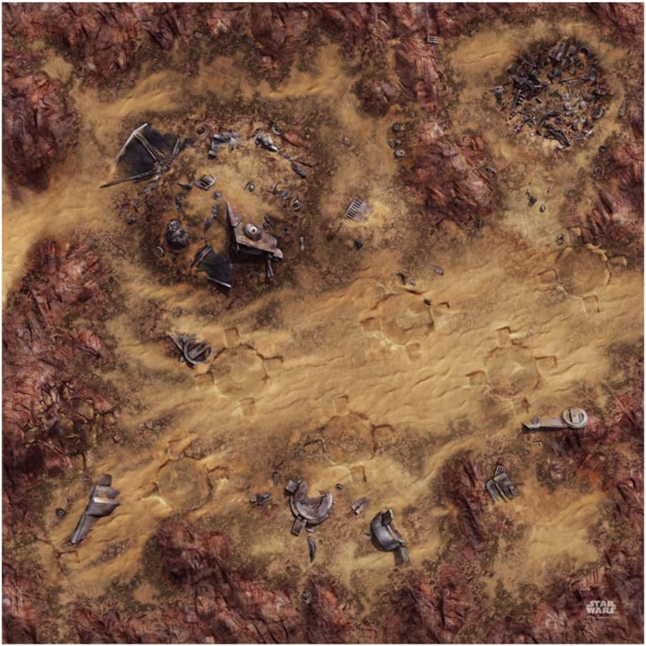 Amazon.com: Star Wars Legion Desert Junkyard Game Mat | 3' by 3' Slip ...