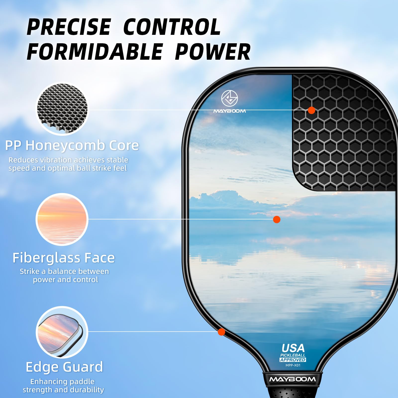 Snapklik.com : MayBoom Pickleball Paddles, USAPA Approved Pickleball ...