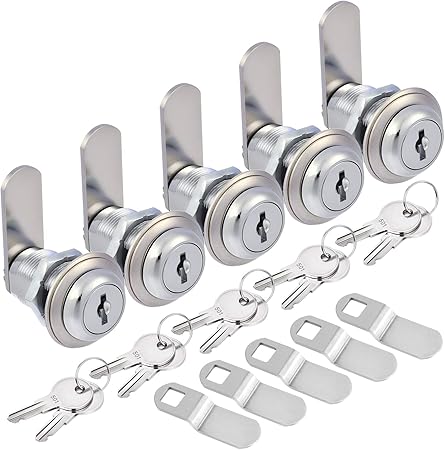 Amazon.com: Kohree Upgrade Cabinet Cam Lock Set, 5 Pack Keyed Alike 1-1 ...