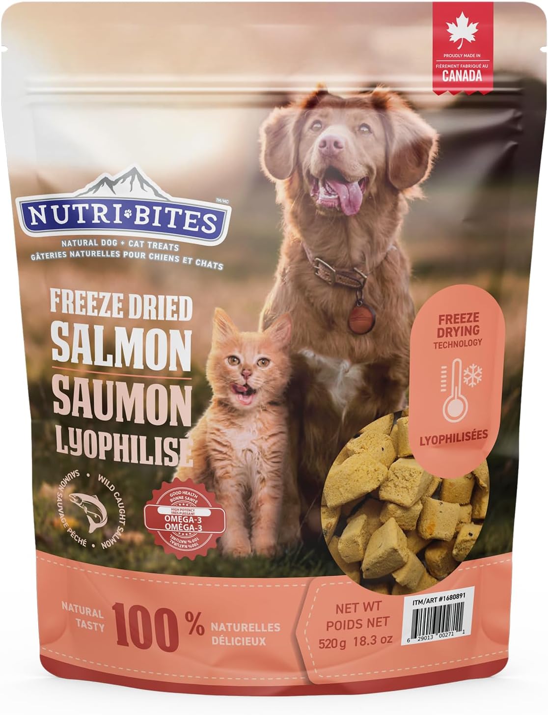 NutriBites Freeze Dried Salmon Dog & Cat Treats
