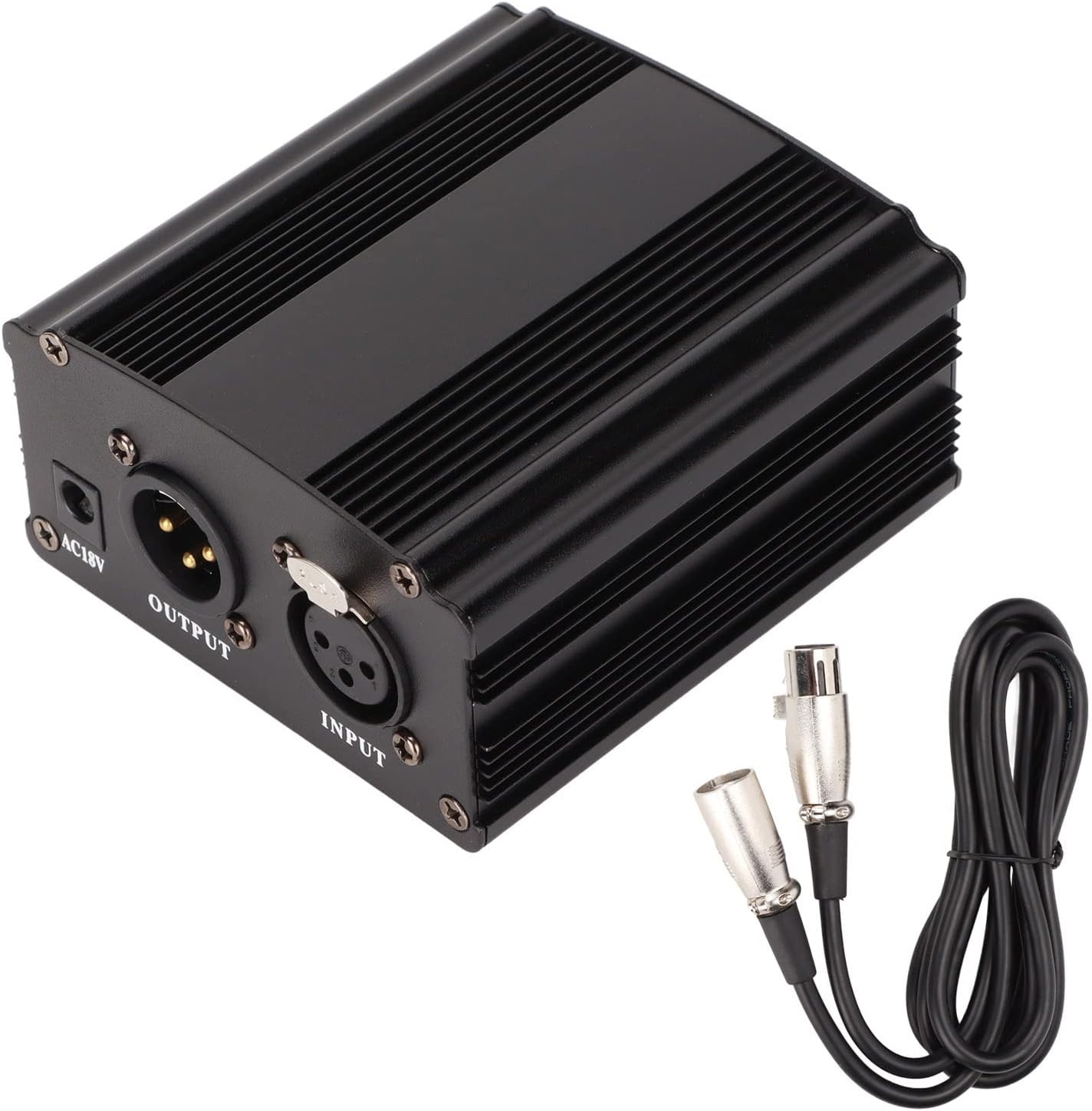 Amazon.com: Phantom Power Supply, 48V Phantom Power Supplies with XLR 3 ...