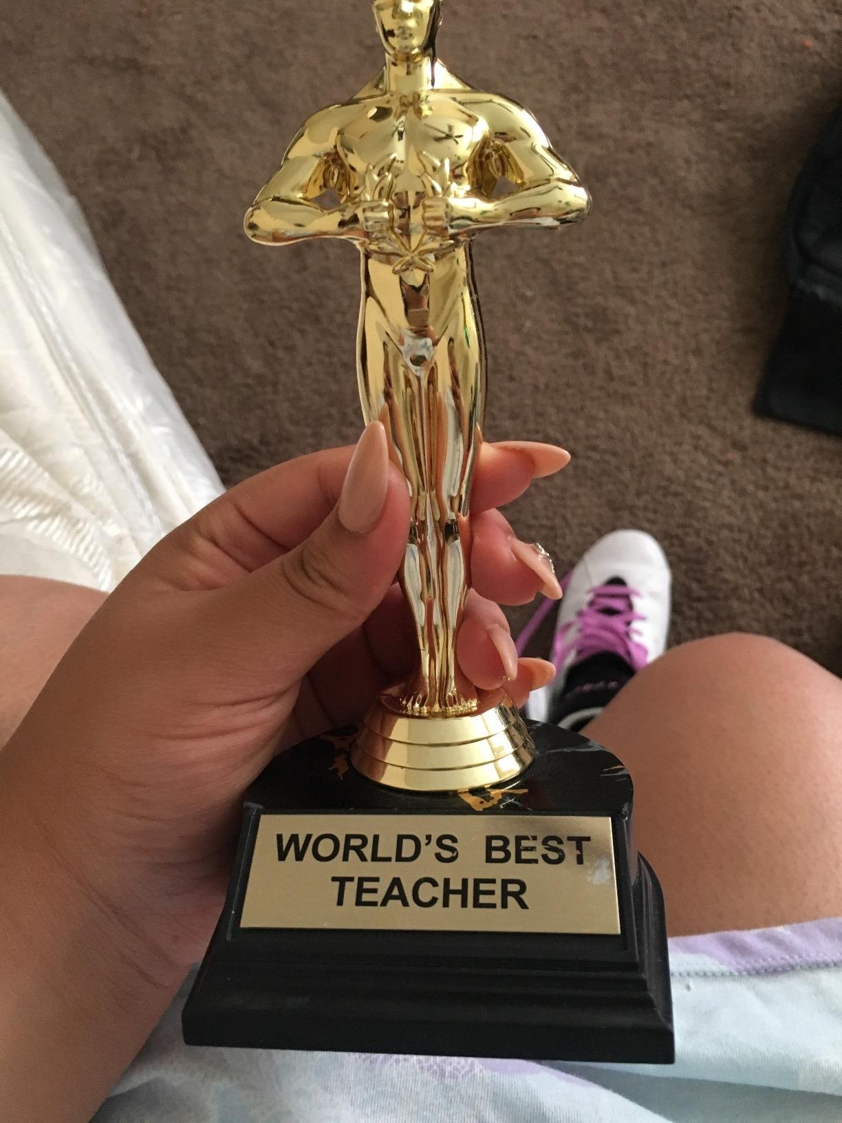 Amazon.com : WORLD'S BEST TROPHY (TEACHER) : Office Products