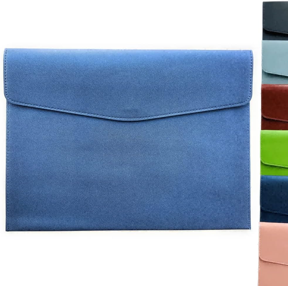 Amazon.com : Enyuwlcm PU Leather A4 File Folder Document Holder ...